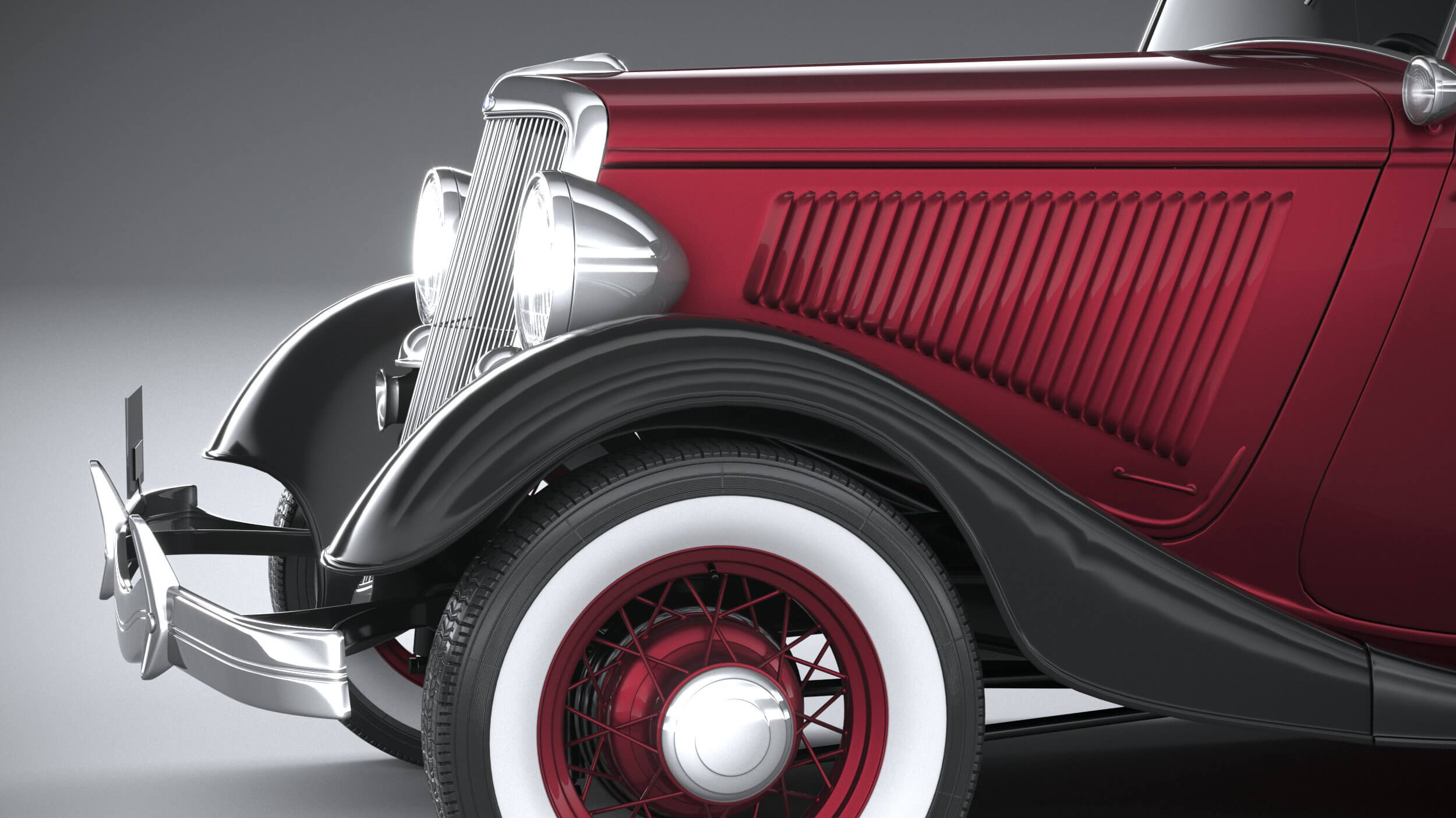 Ford Coupe 1934 5-Window 3D Model by SQUIR