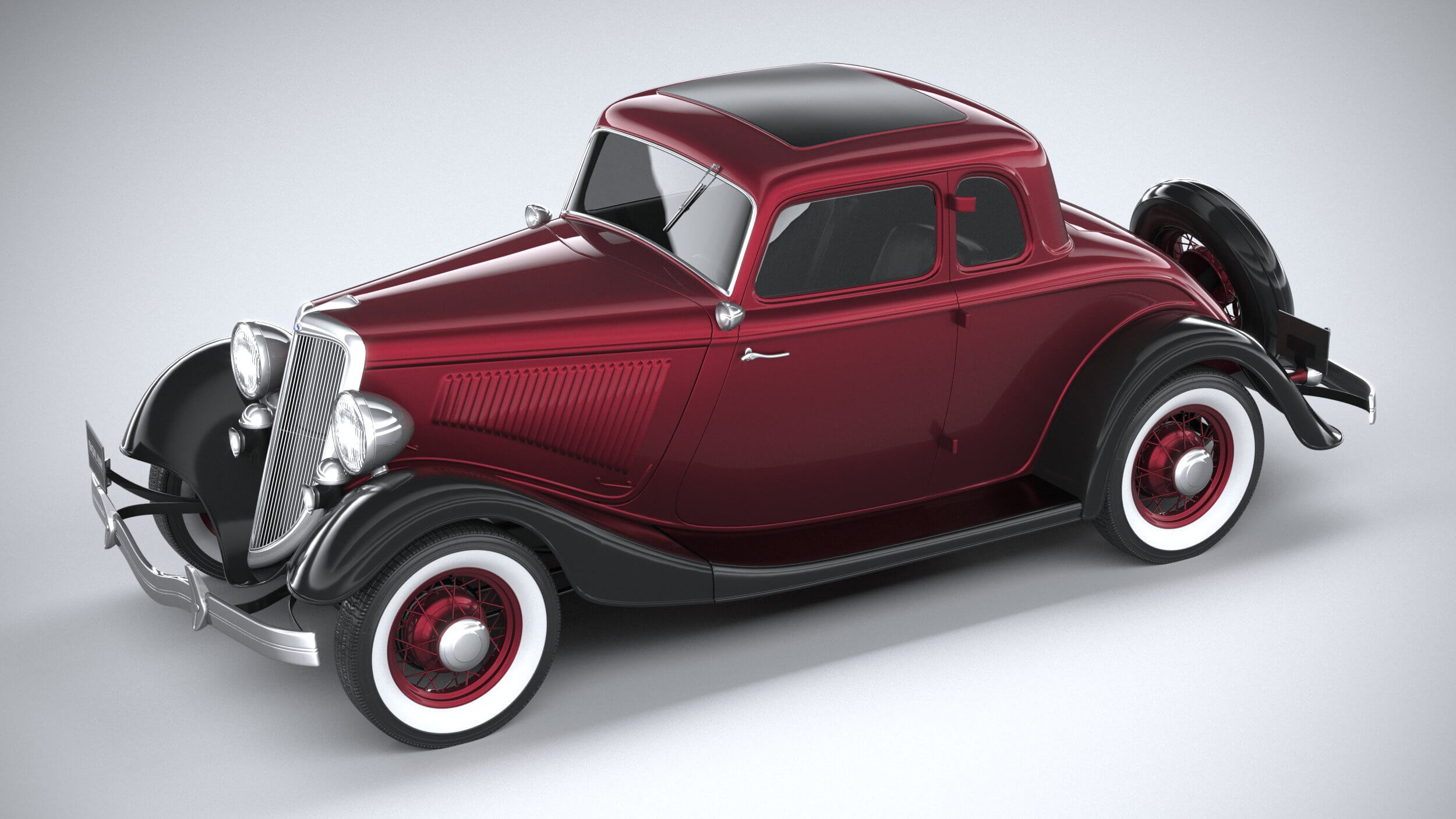 Ford Coupe 1934 5-Window 3D Model by SQUIR