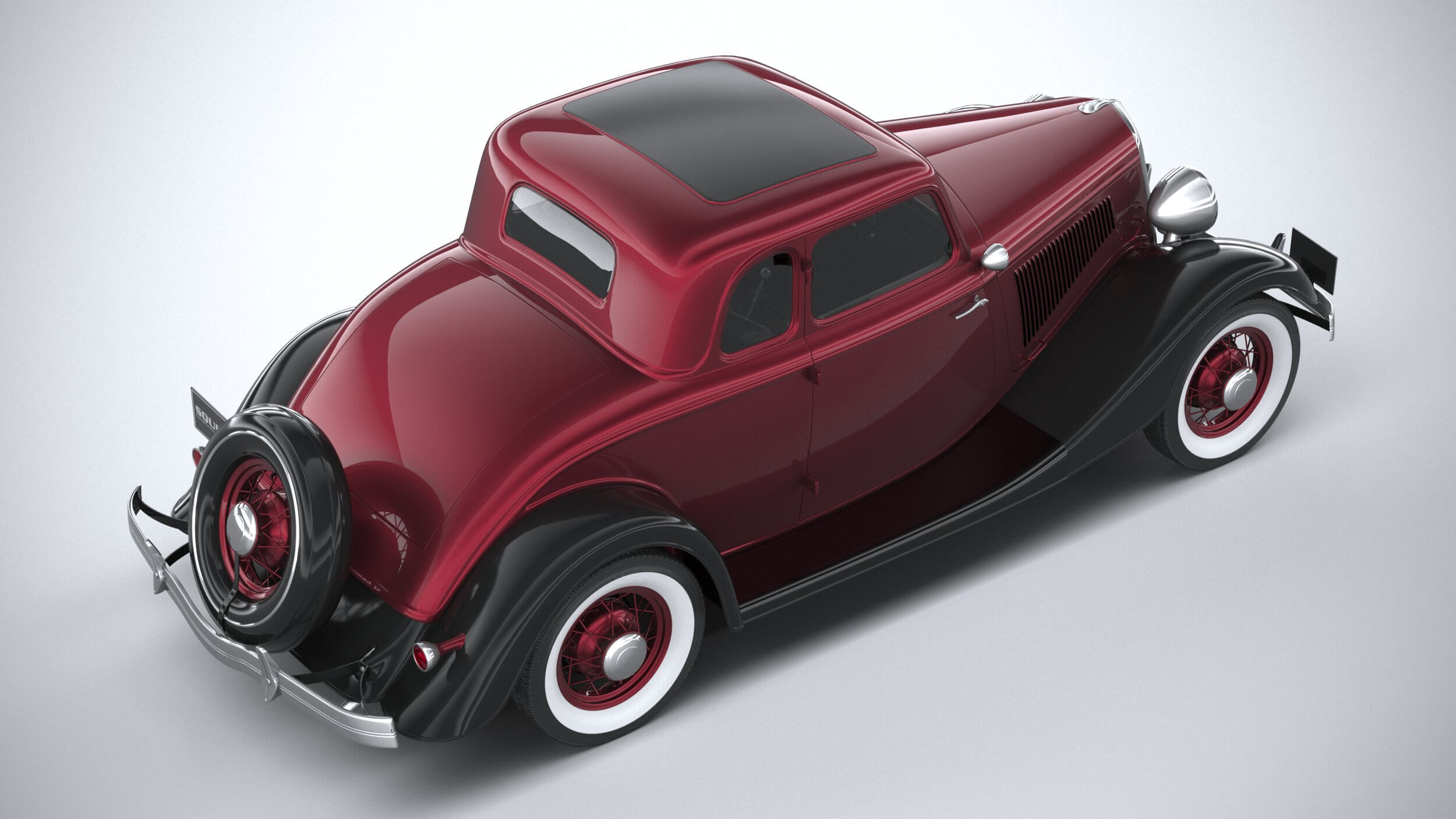 Ford Coupe 1934 5-Window 3D Model by SQUIR