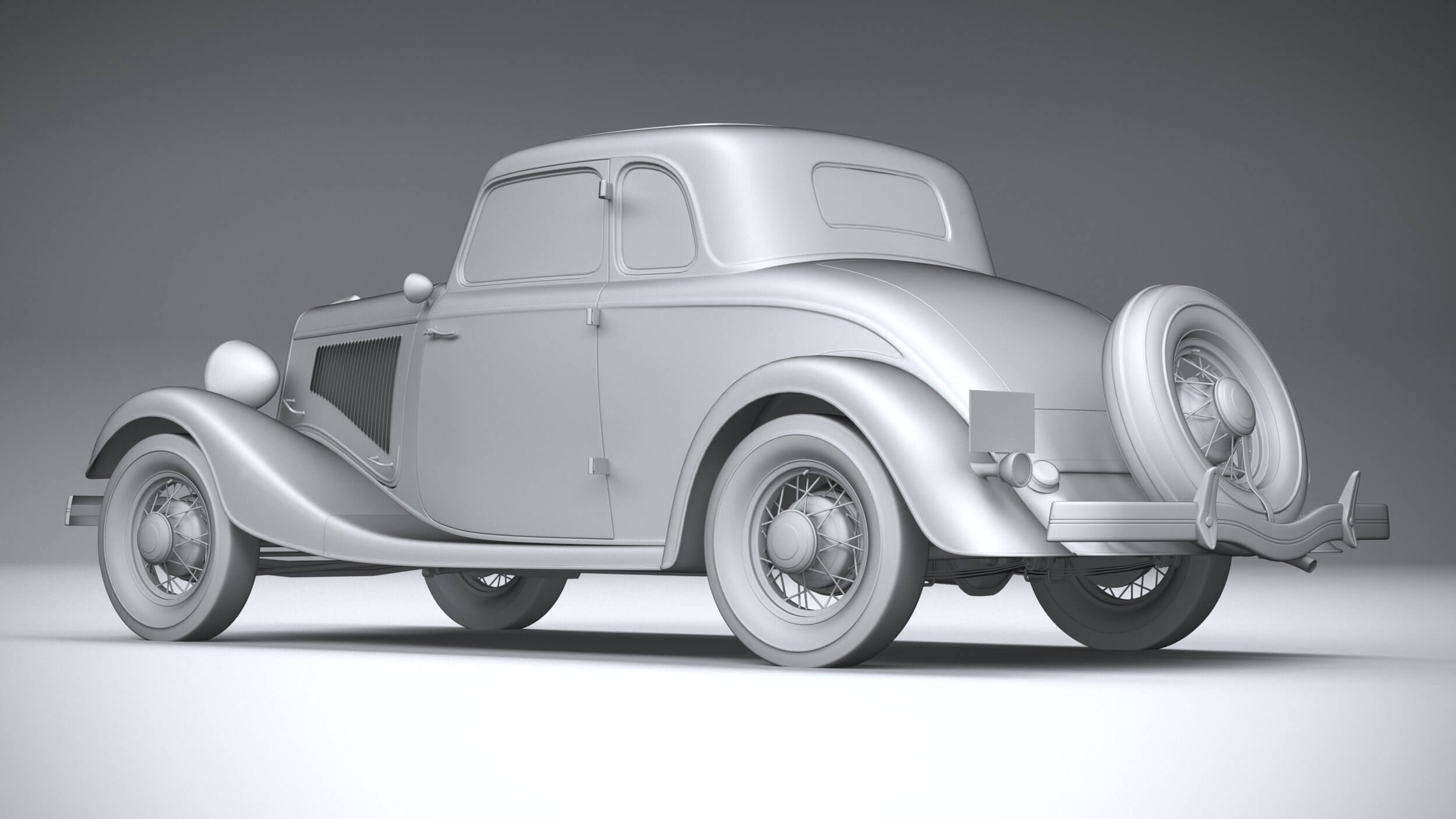 Ford Coupe 1934 5-Window 3D Model by SQUIR