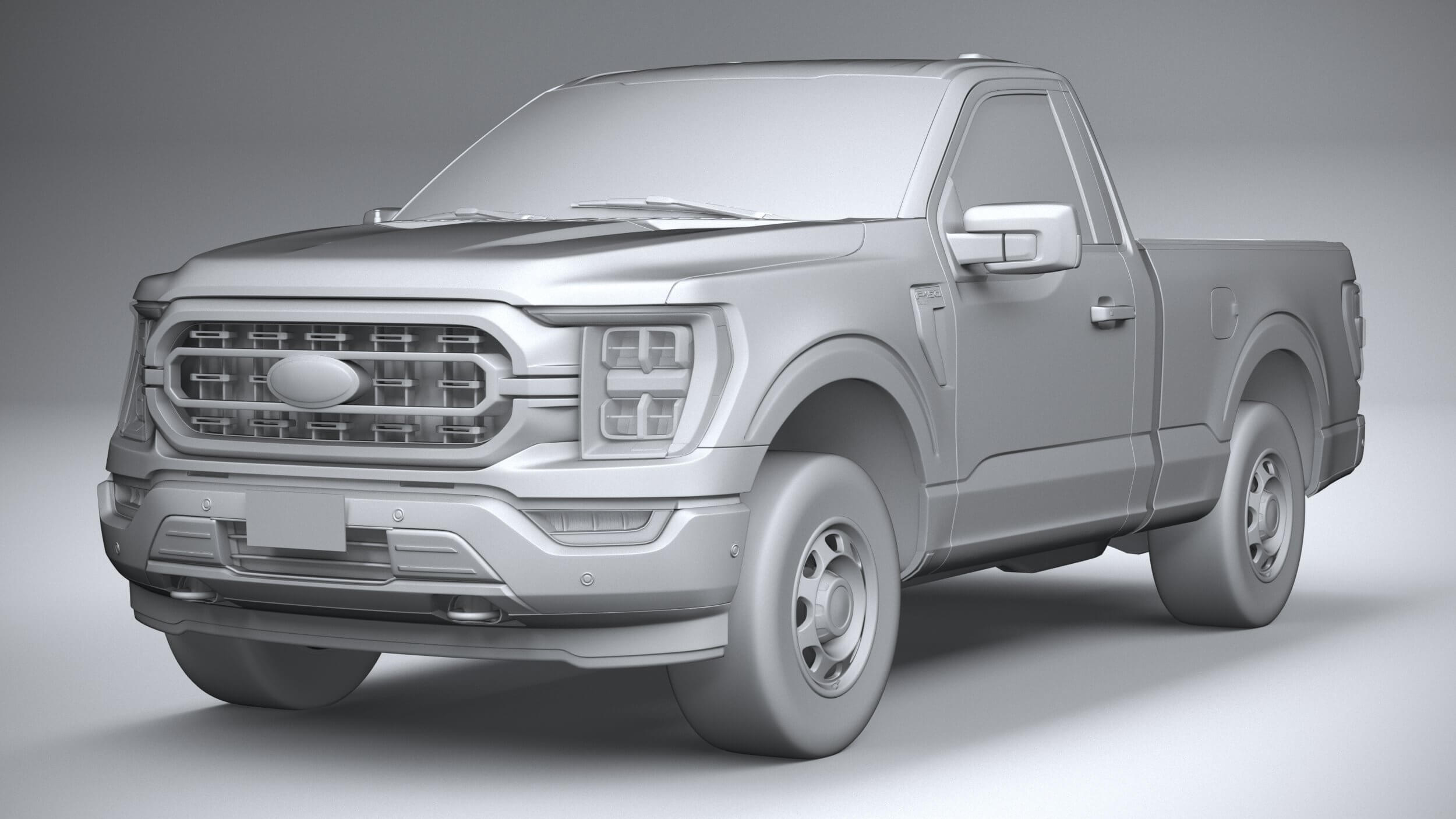 Ford F-150 Base 2022 3D Model by SQUIR
