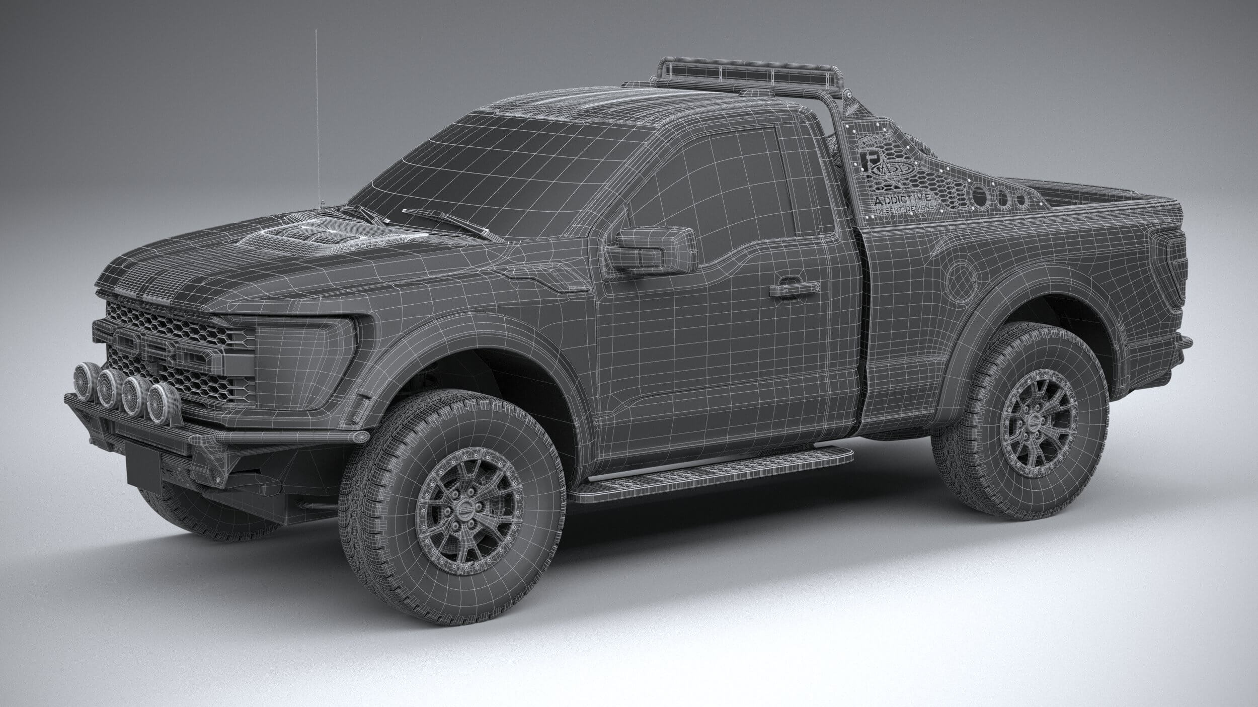 Ford F150 Raptor R 2023 Short - 3D Model by SQUIR