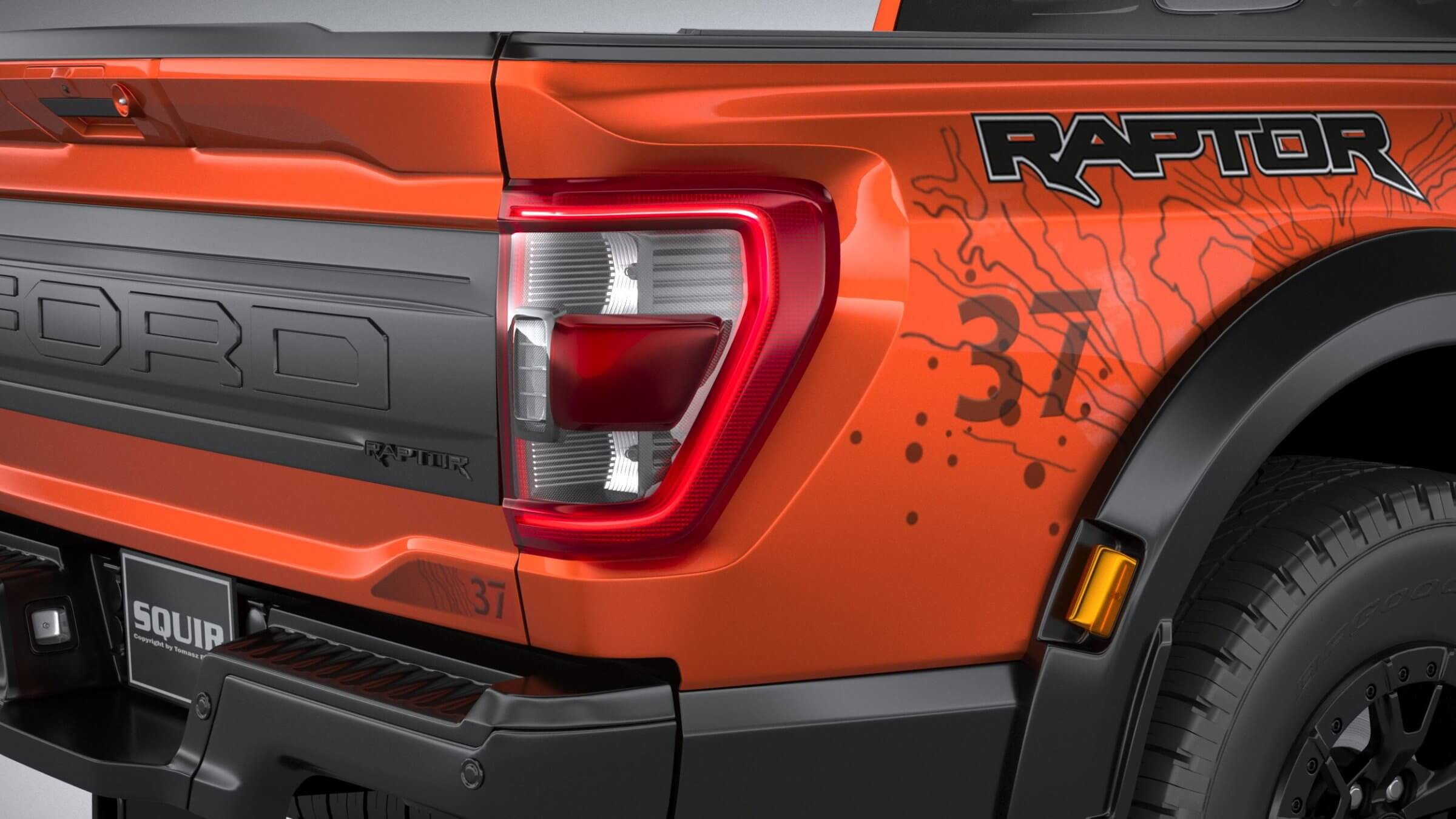 Ford F150 Raptor Regular Cab 2022 - 3D Model by SQUIR