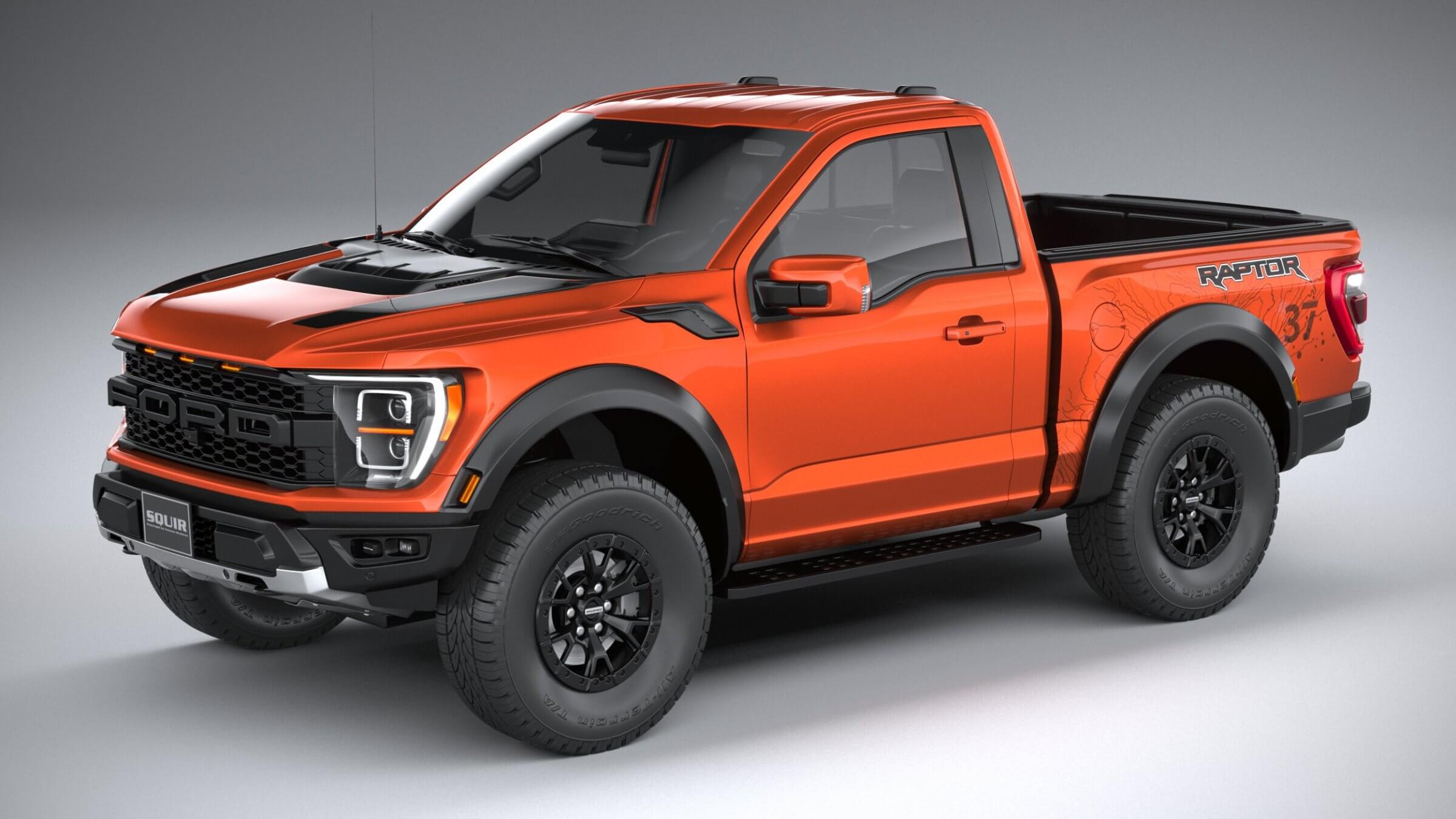 Ford F150 Raptor Regular Cab 2022 - 3D Model by SQUIR