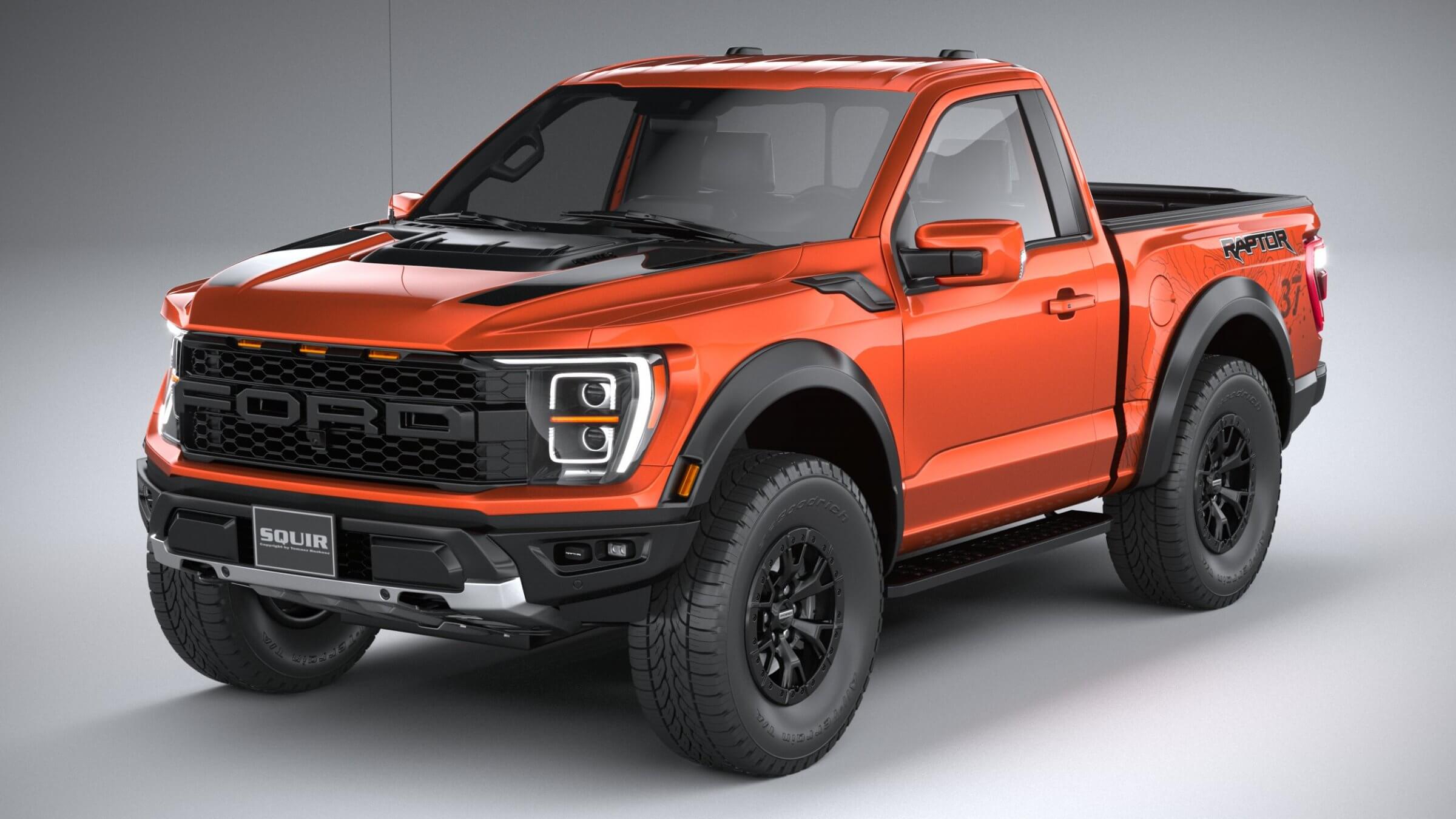 Ford F150 Raptor Regular Cab 2022 - 3D Model by SQUIR