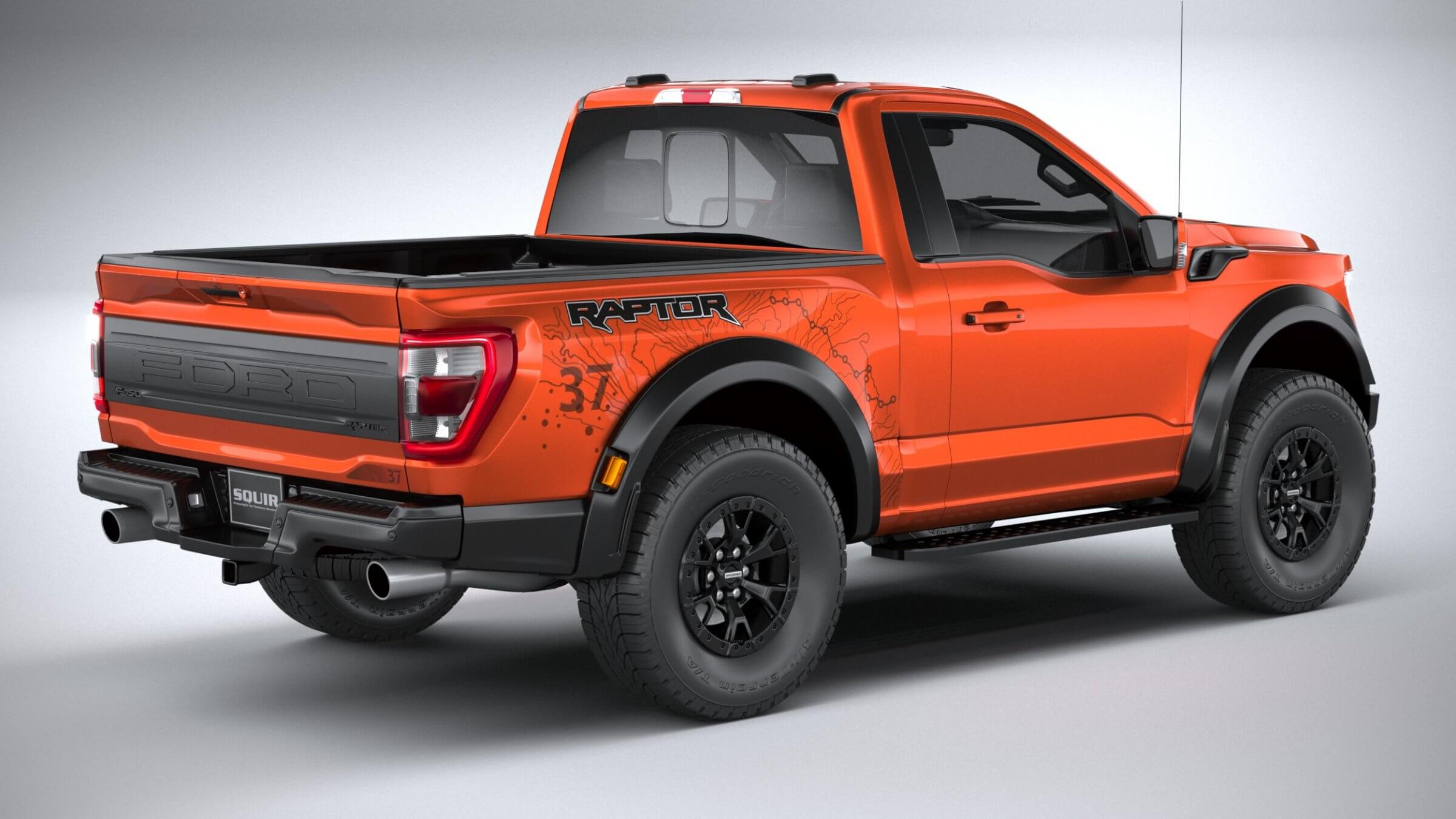 Ford F150 Raptor Regular Cab 2022 - 3D Model by SQUIR
