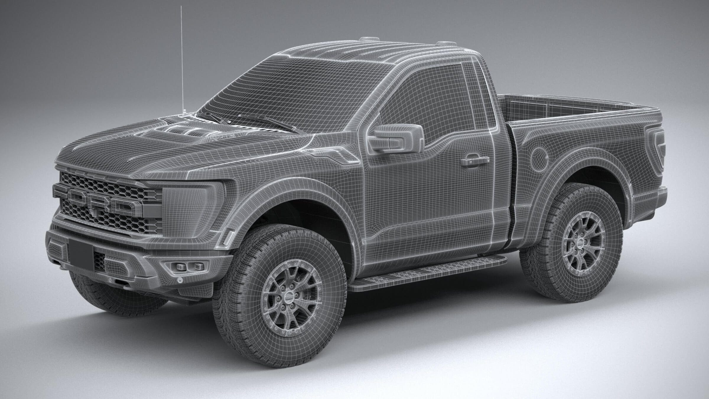 Ford F150 Raptor Regular Cab 2022 - 3D Model by SQUIR