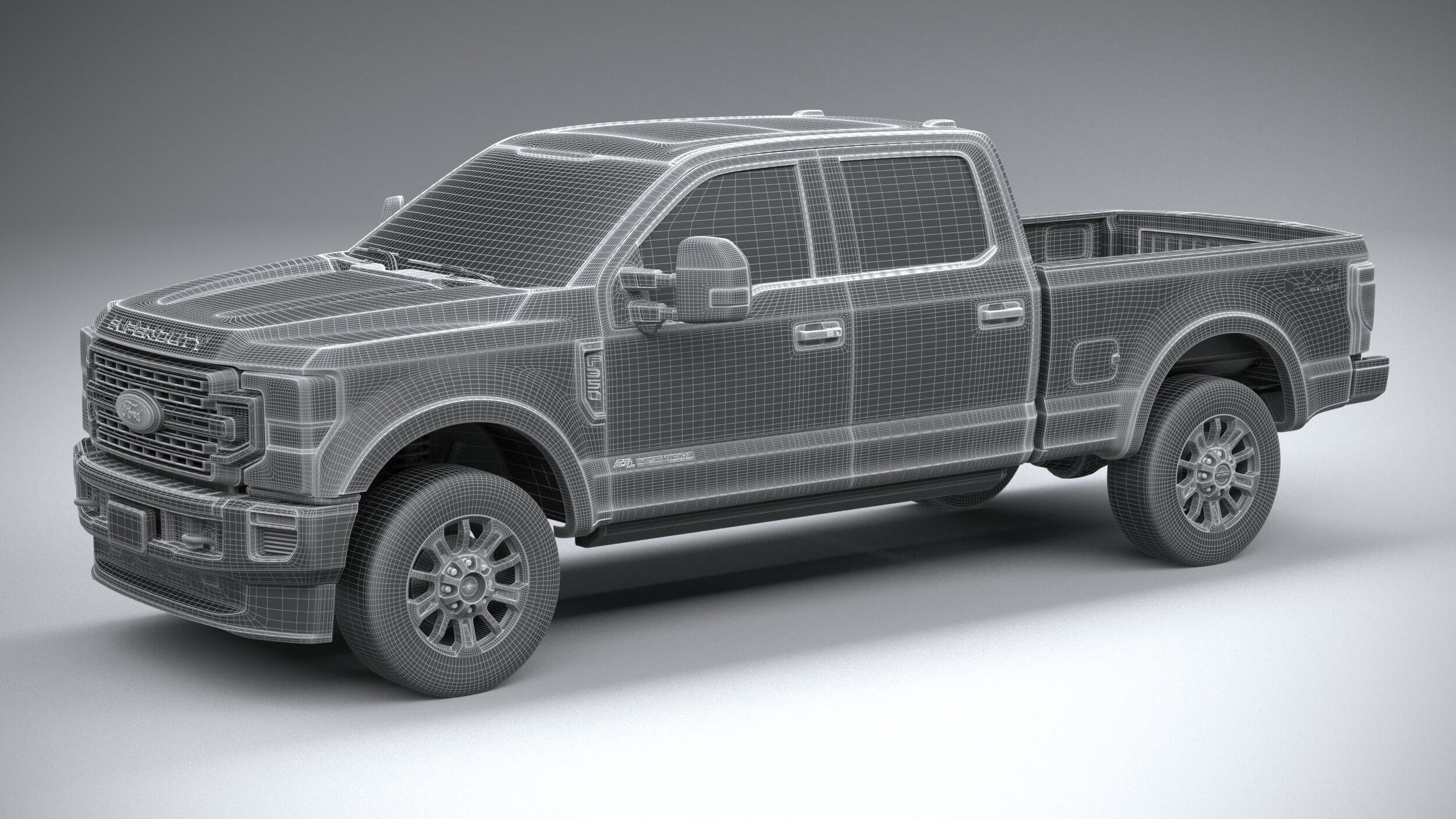 Ford F350 Superduty Limited Edition 2022 - 3D Model by SQUIR