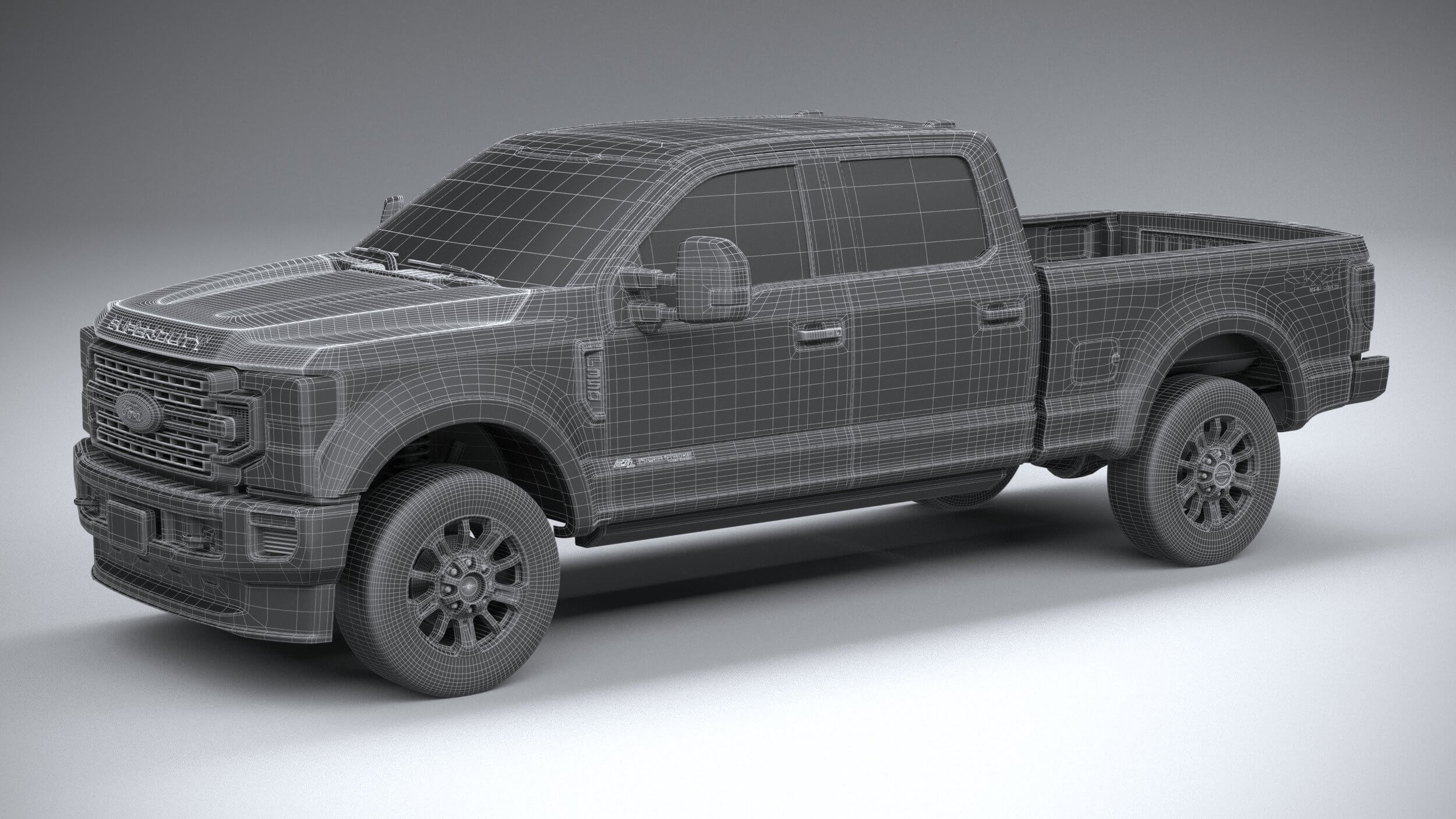 Ford F350 Superduty Limited Edition 2022 - 3D Model by SQUIR