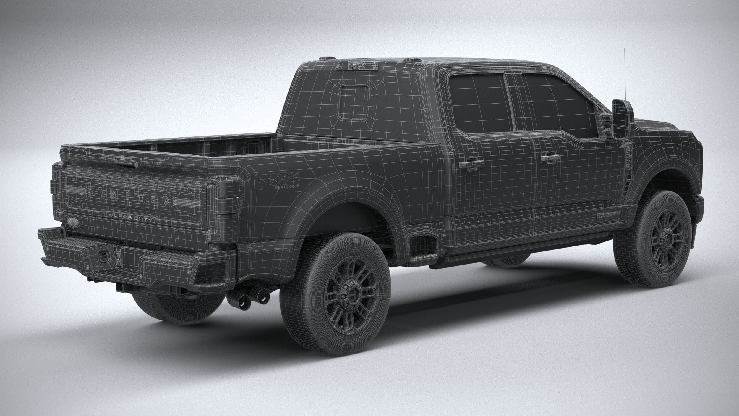 Ford F350 Superduty Limited Edition 2023 - 3D Model by SQUIR