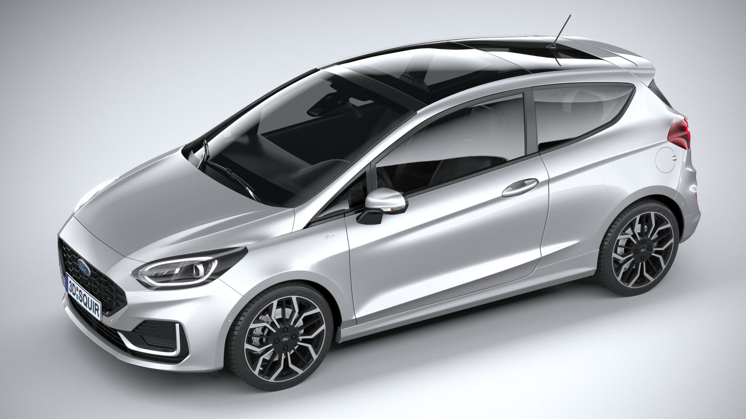 Ford Fiesta St-Line 3-Door 2022 3D Model by SQUIR