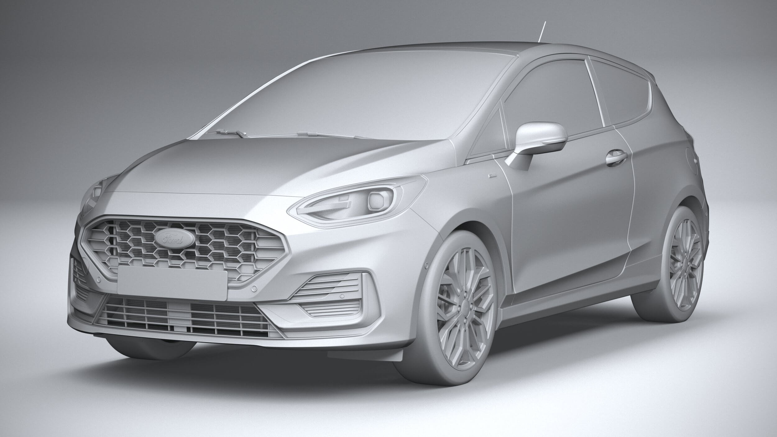 Ford Fiesta St-Line 3-Door 2022 3D Model by SQUIR