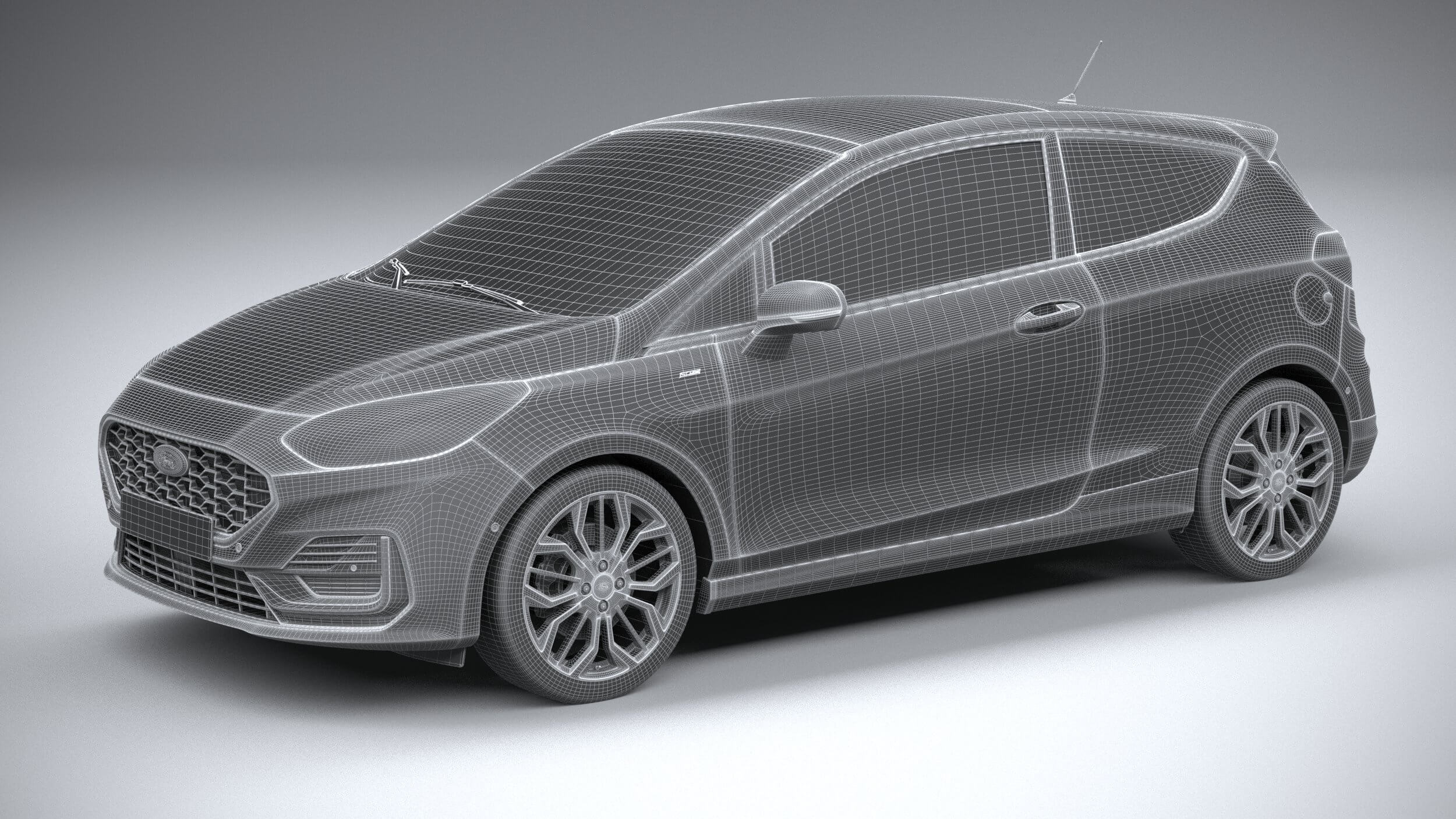 Ford Fiesta St-Line 3-Door 2022 3D Model by SQUIR