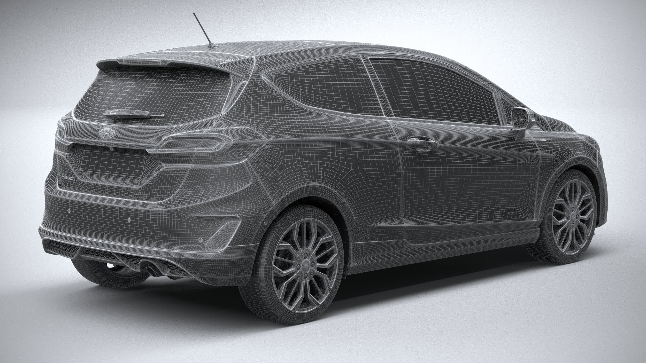 Ford Fiesta St-Line 3-Door 2022 3D Model by SQUIR