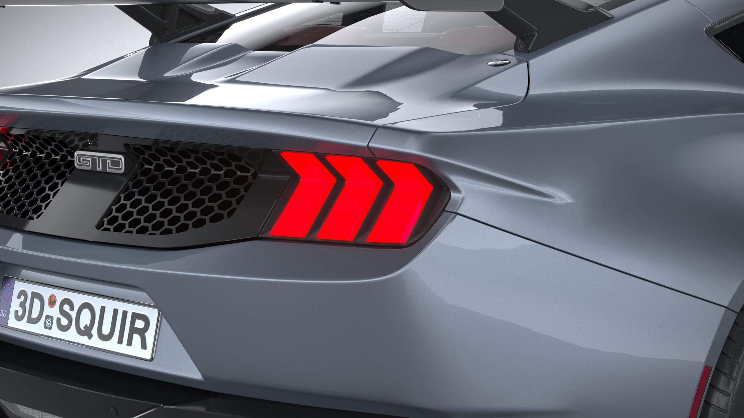 Ford Mustang GTD 2025 Low Poly - 3D Model by SQUIR