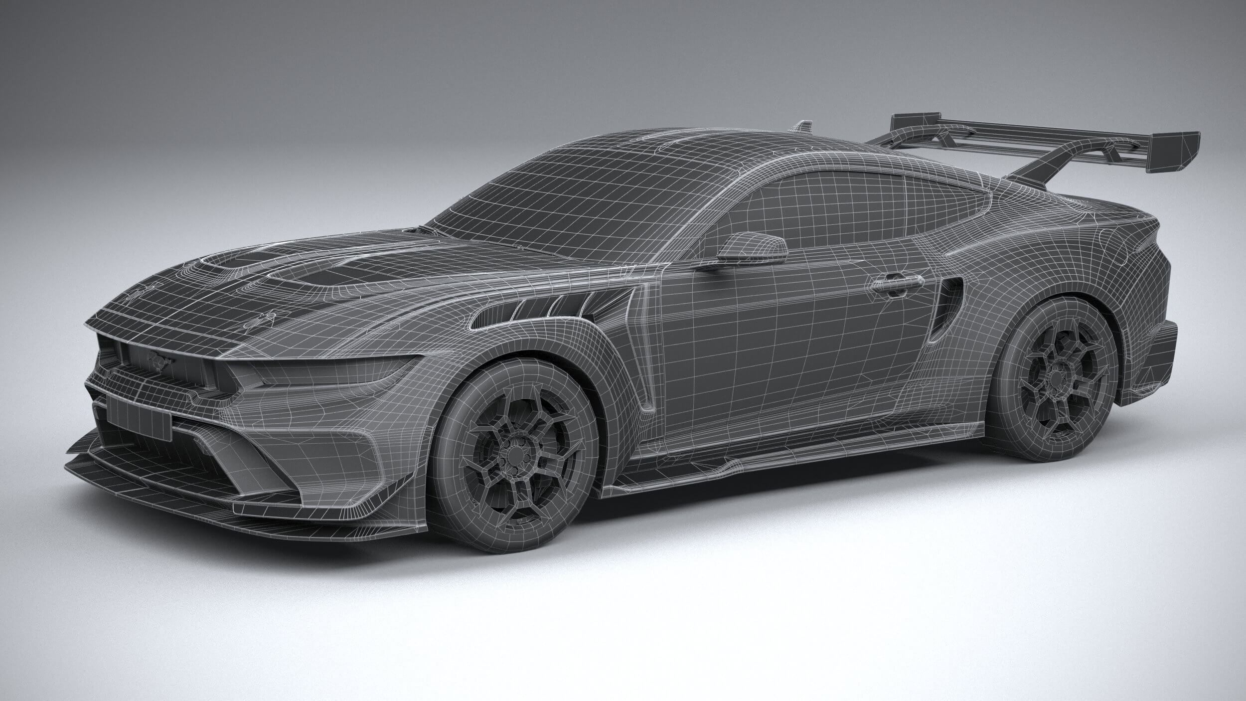 Ford Mustang GTD 2025 Low Poly - 3D Model by SQUIR