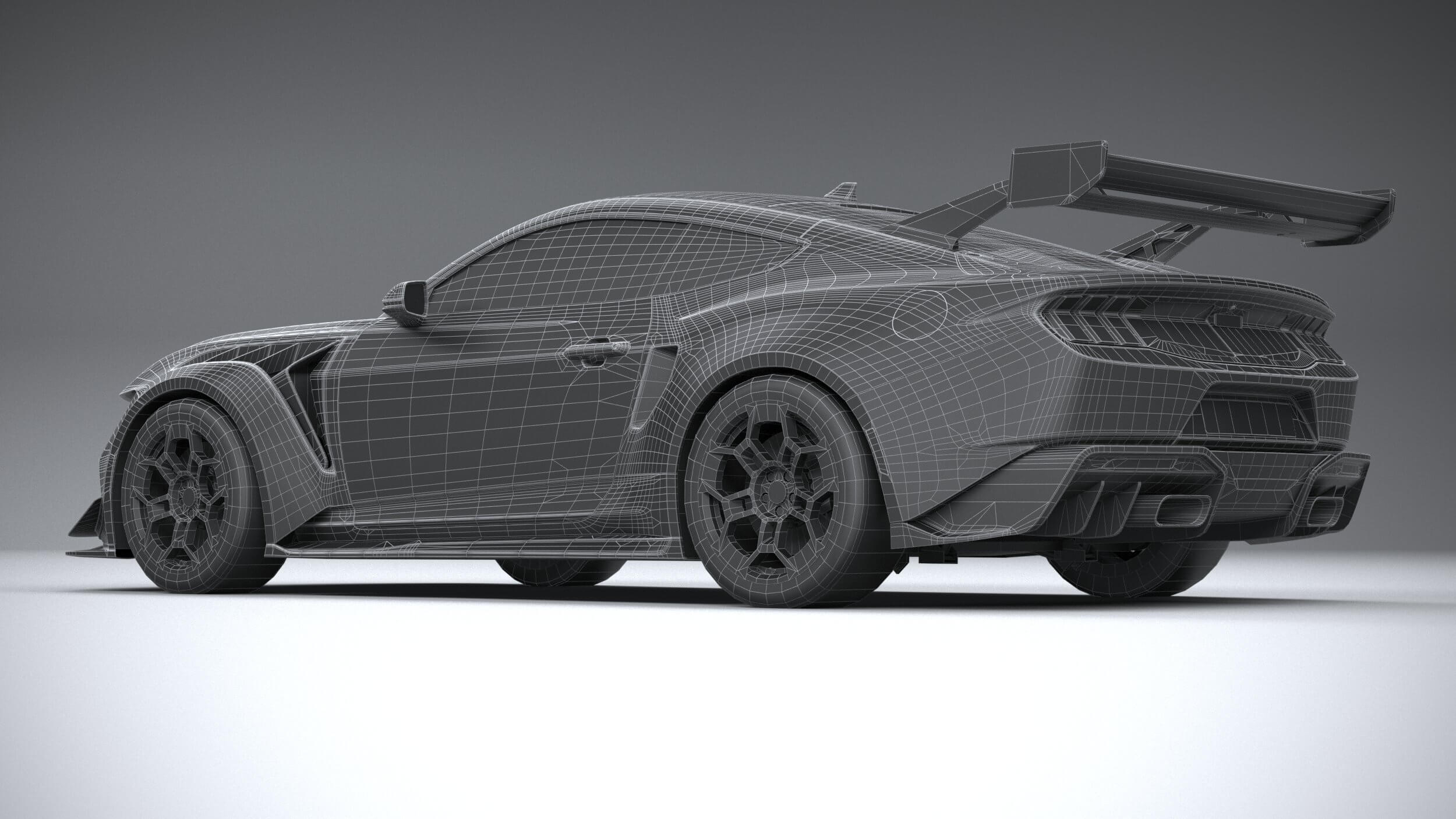 Ford Mustang GTD 2025 Low Poly - 3D Model by SQUIR