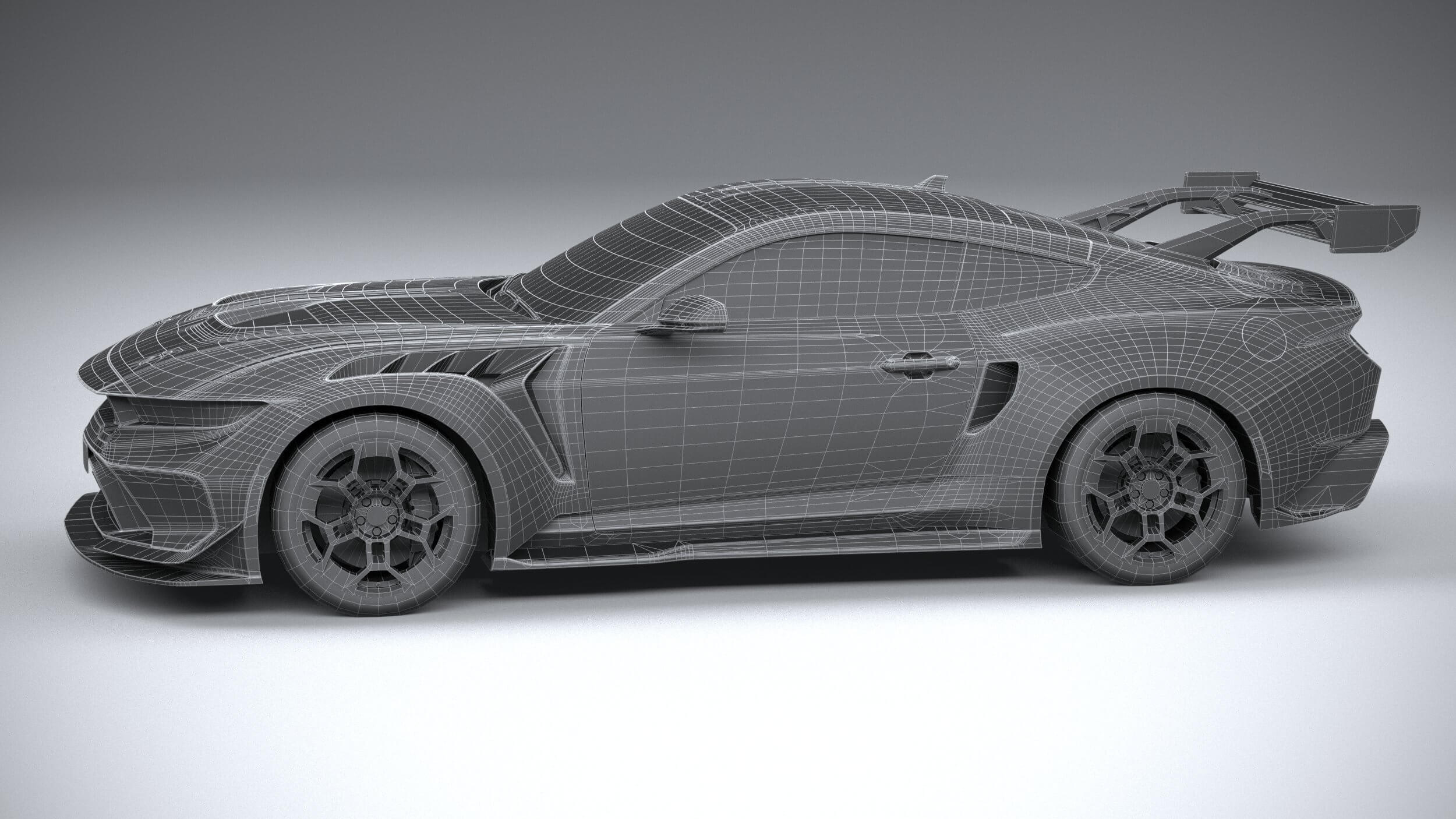 Ford Mustang GTD 2025 Low Poly - 3D Model by SQUIR