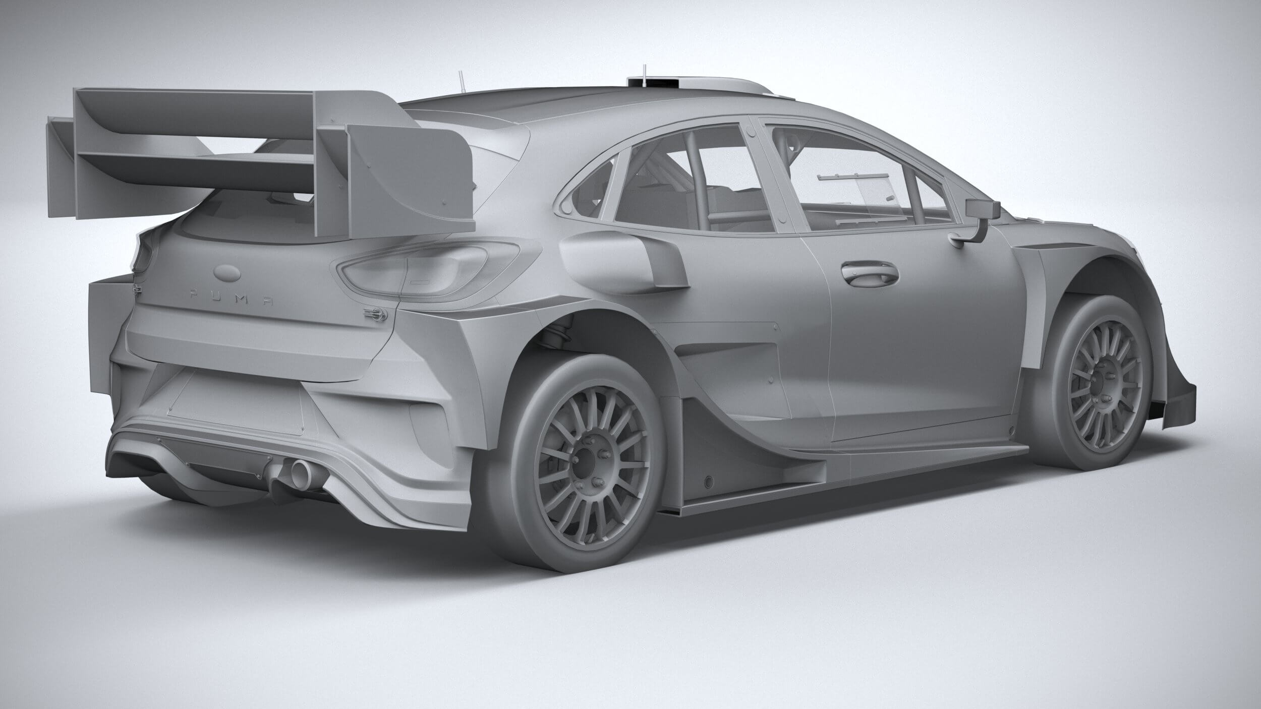 Ford Puma M-Sport WRC Hybrid Rally1 2022 Low Poly 3D Model by SQUIR