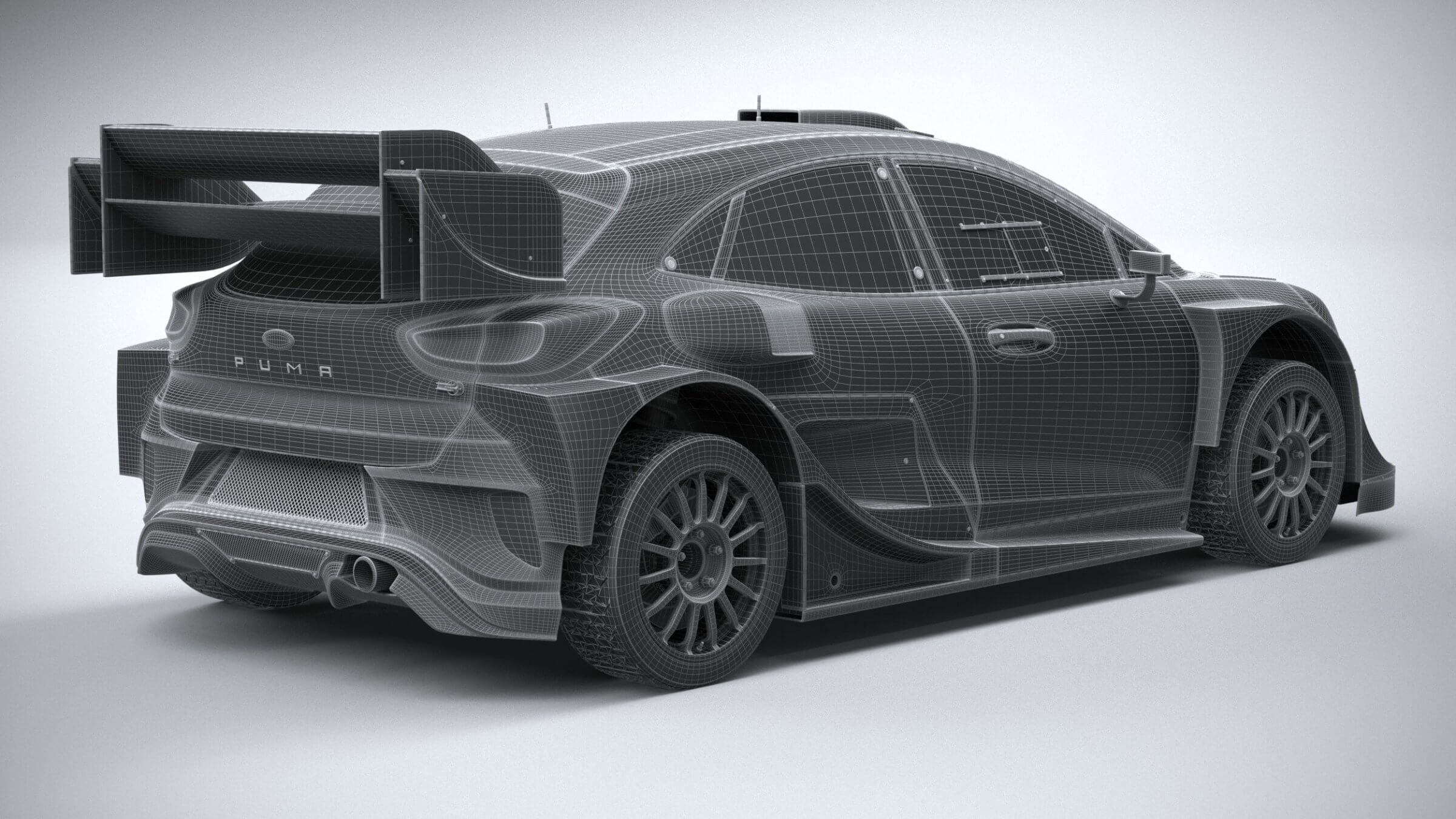 Ford Puma M-Sport WRC Hybrid Rally1 2022 3D Model by SQUIR