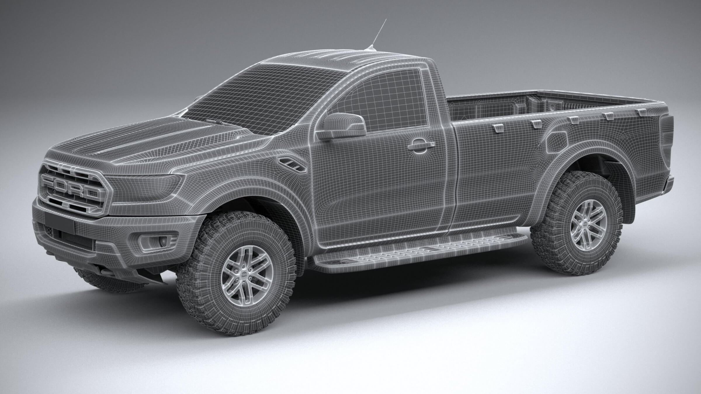 Ford Ranger Raptor Single Cab 2019 - 3D Model by SQUIR