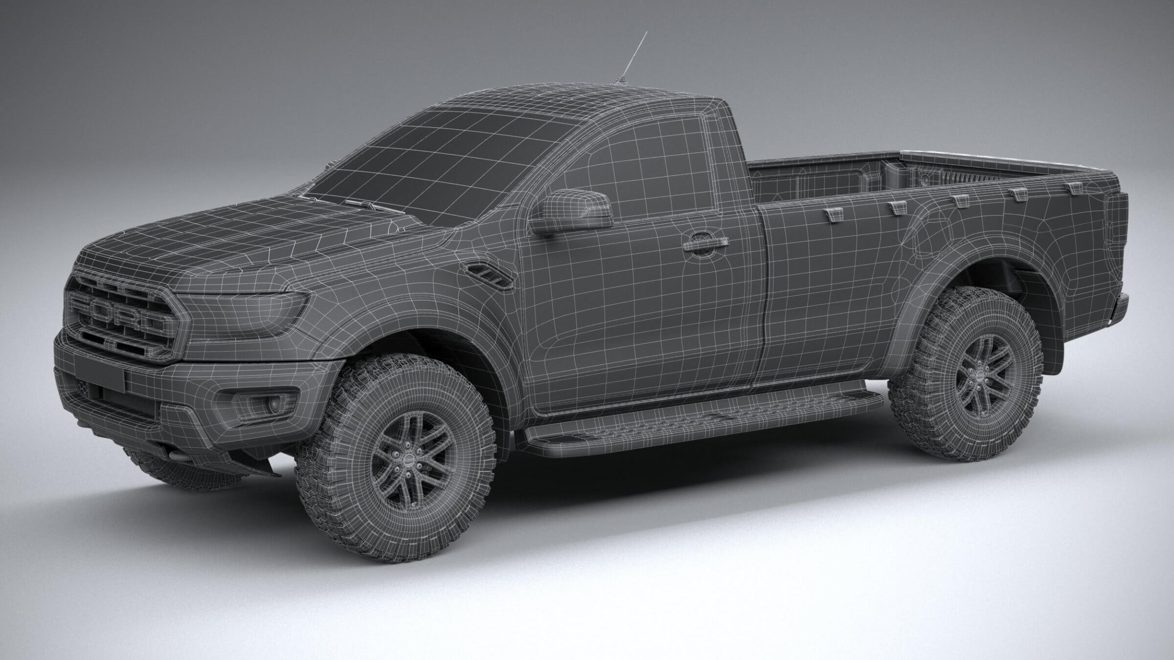Ford Ranger Raptor Single Cab 2019 - 3D Model by SQUIR