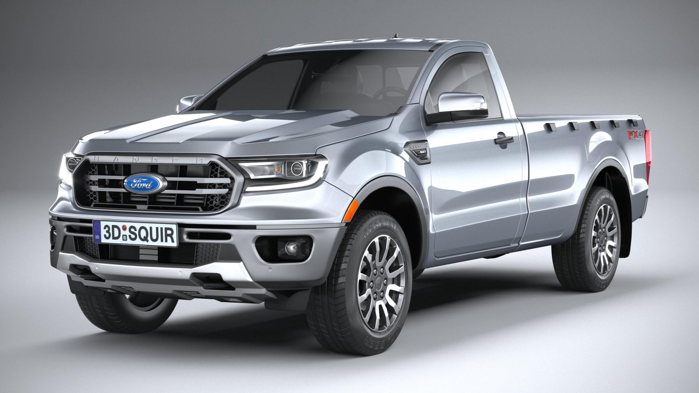 Ford Ranger Single Cab 2019 - 3D Model by SQUIR