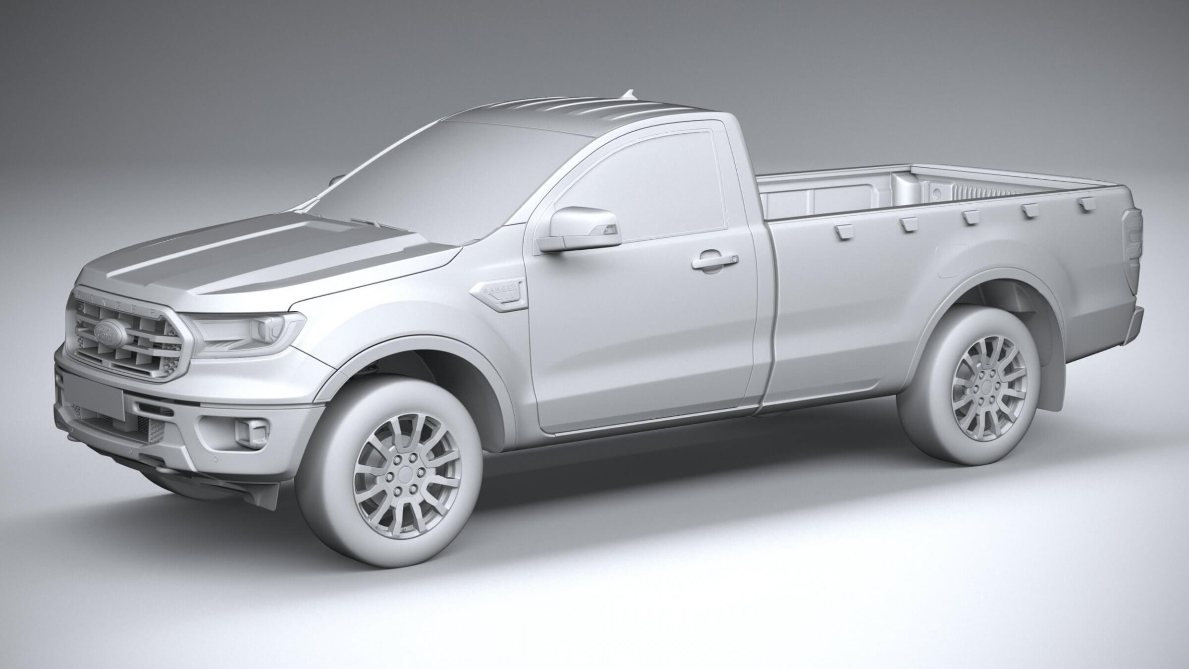 Ford Ranger Single Cab 2019 - 3D Model by SQUIR