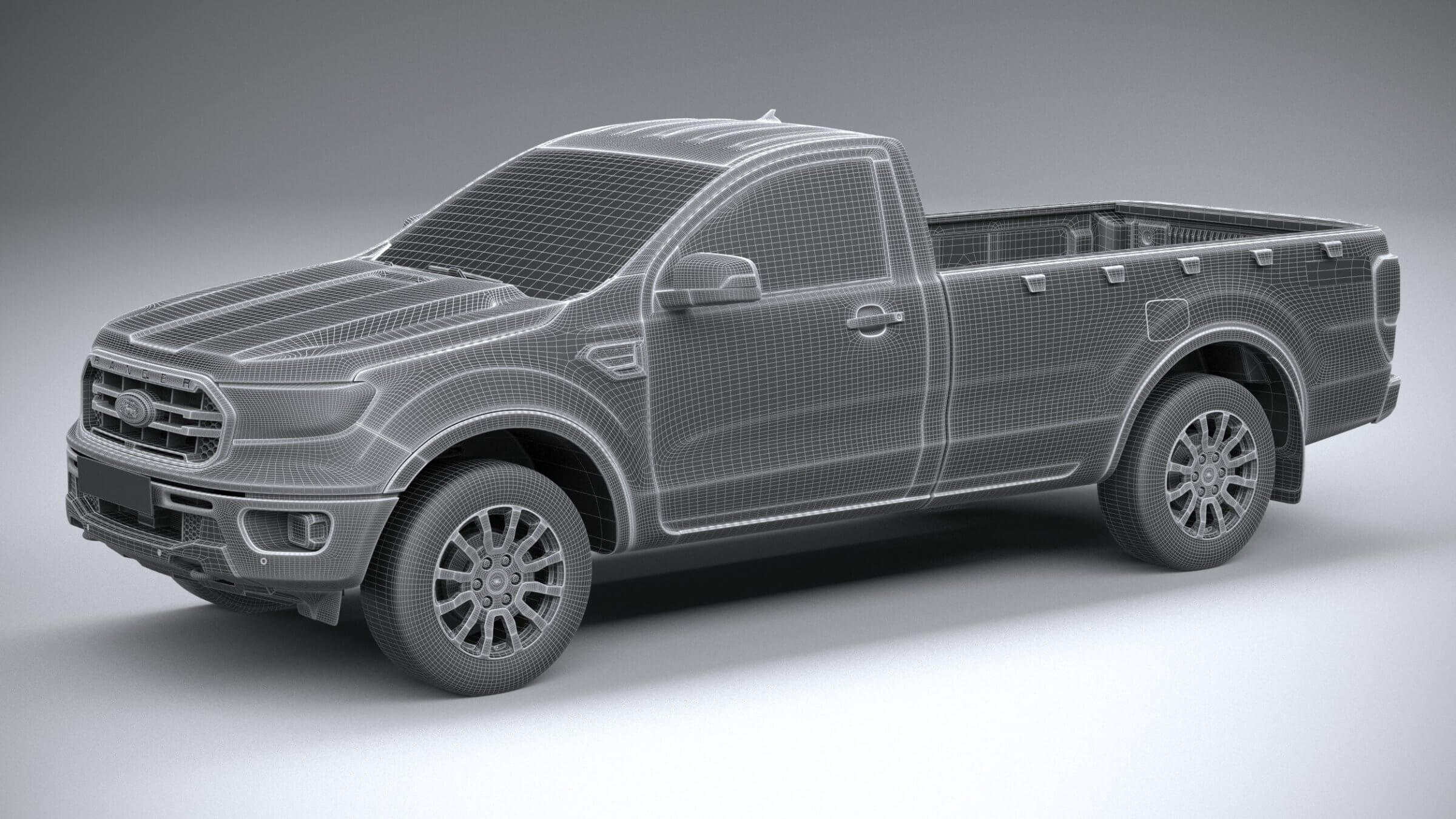 Ford Ranger Single Cab 2019 - 3D Model by SQUIR