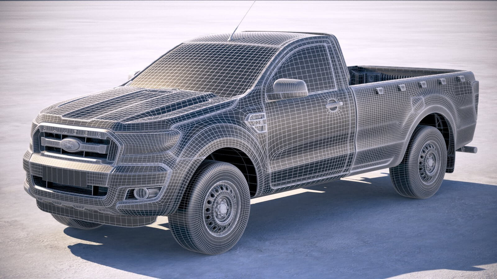 Ford Ranger XL SingleCab 2019 - 3D Model by SQUIR