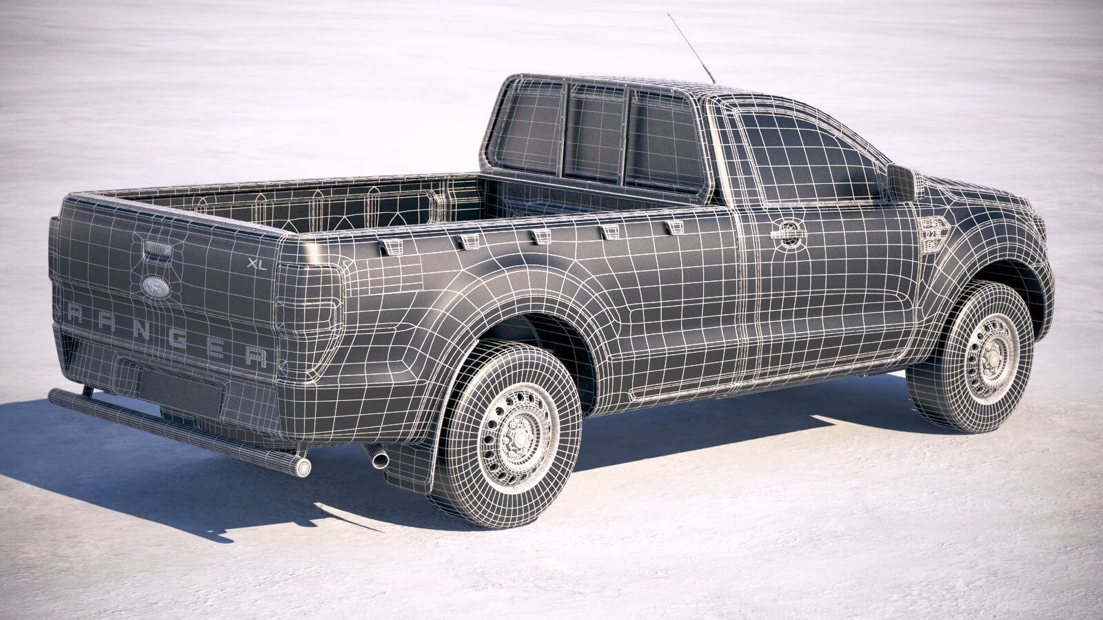 Ford Ranger XL SingleCab 2019 - 3D Model by SQUIR