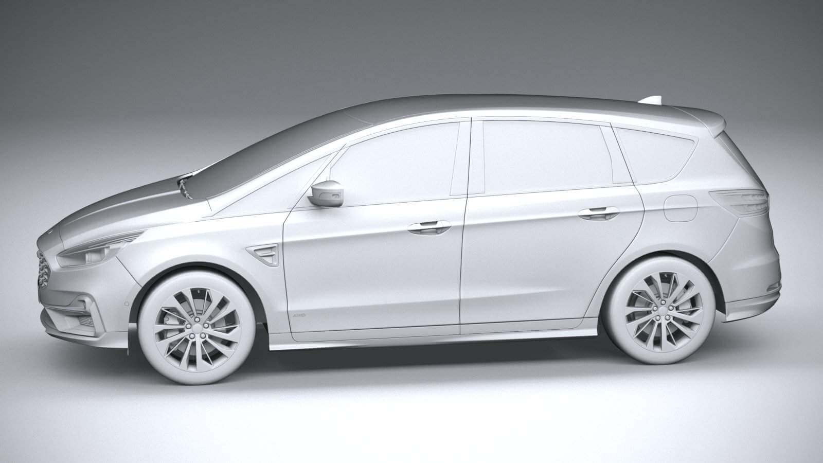 Ford S-MAX 2020 3D Model by SQUIR