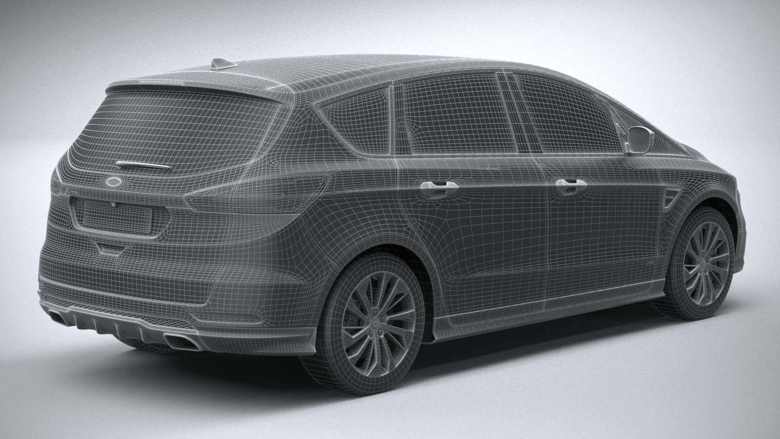 Ford S-MAX 2020 3D Model by SQUIR