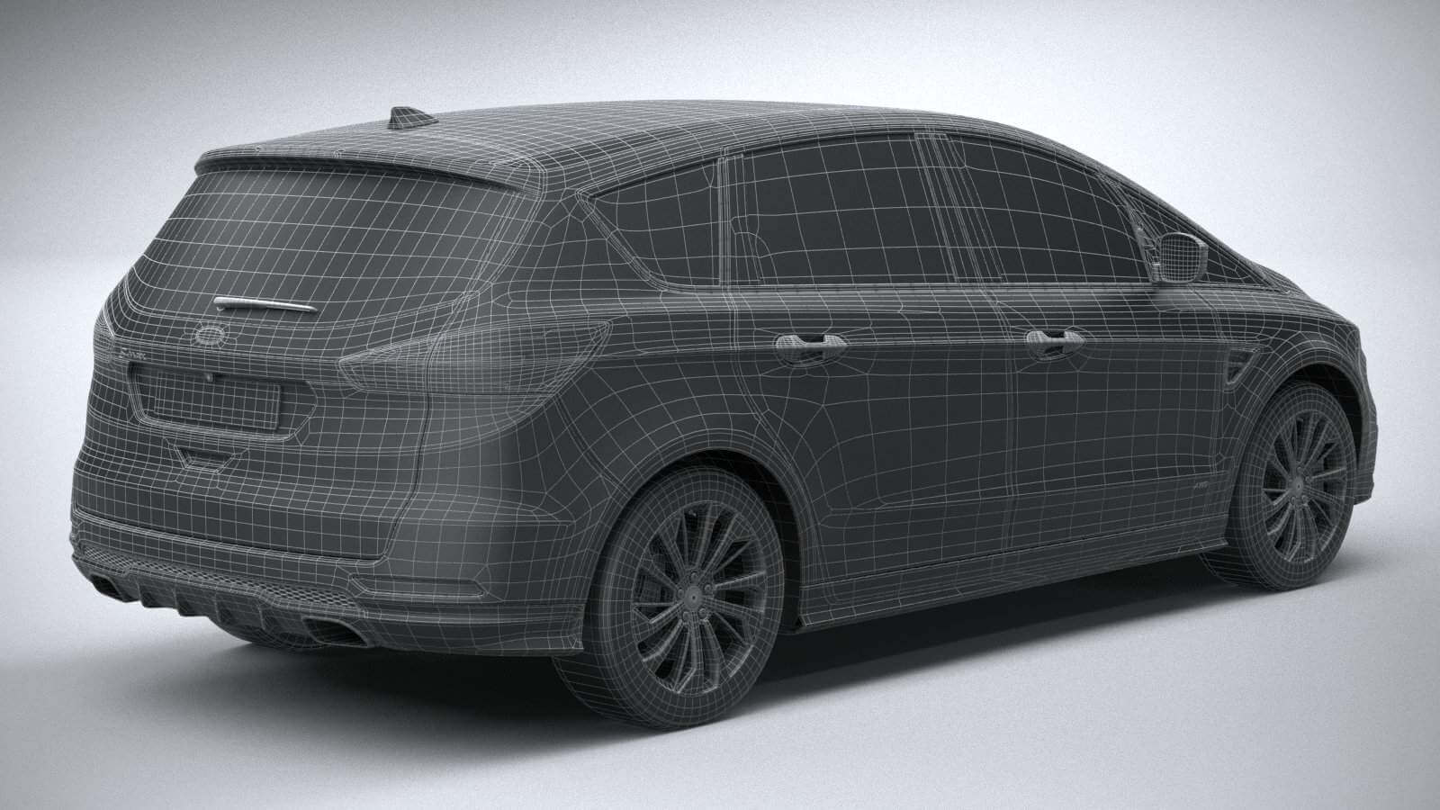 Ford S-MAX 2020 3D Model by SQUIR
