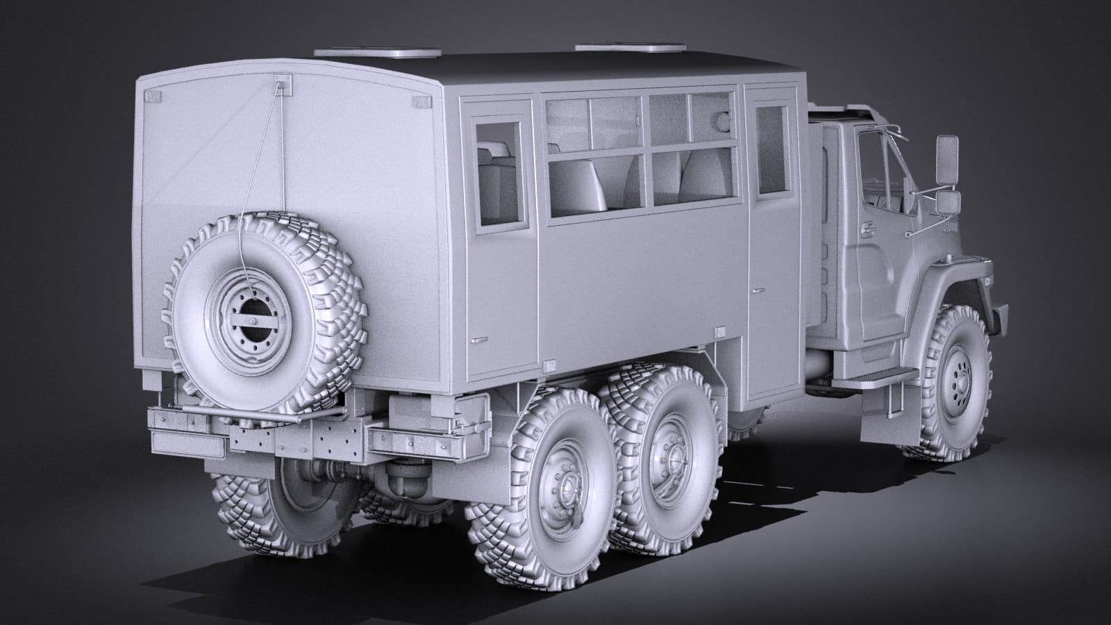 GAZ Ural Next 2015 Rotational Bus - 3D Model by SQUIR