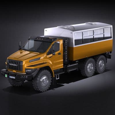 GAZ Ural Next 2015 Rotational Bus - 3D Model by SQUIR