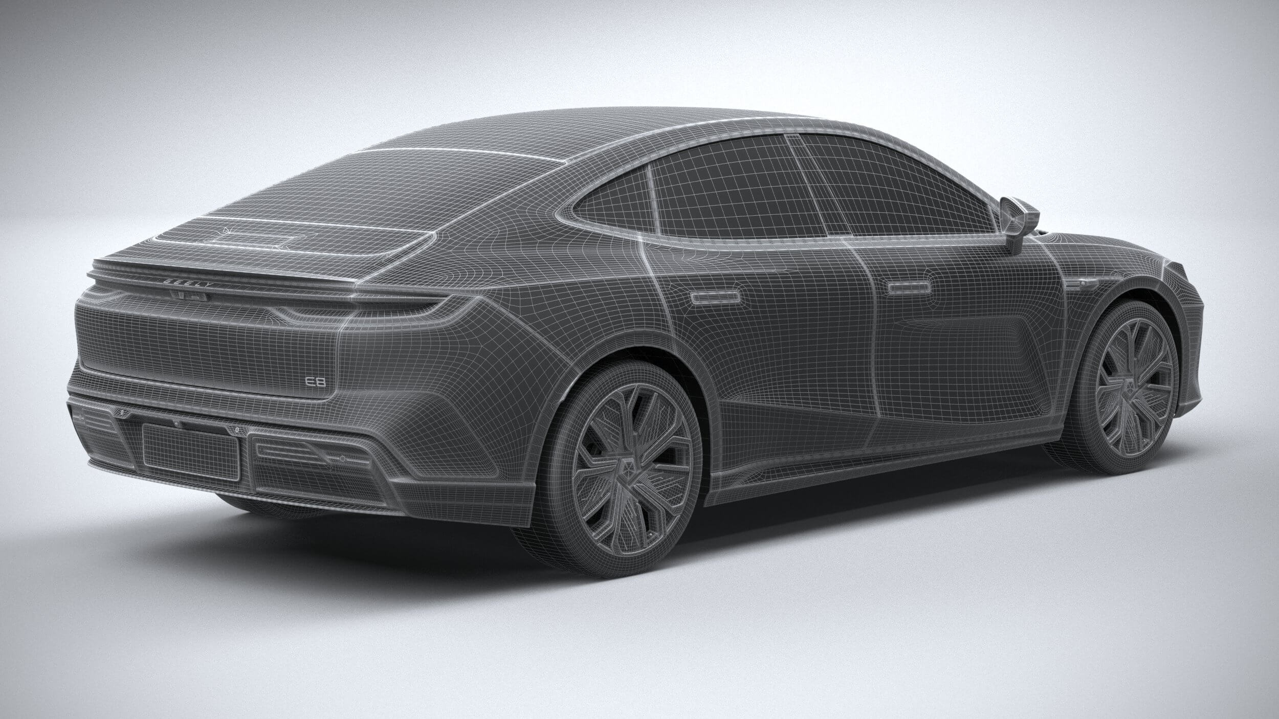 Geely Galaxy E8 2024 - 3D Model by SQUIR