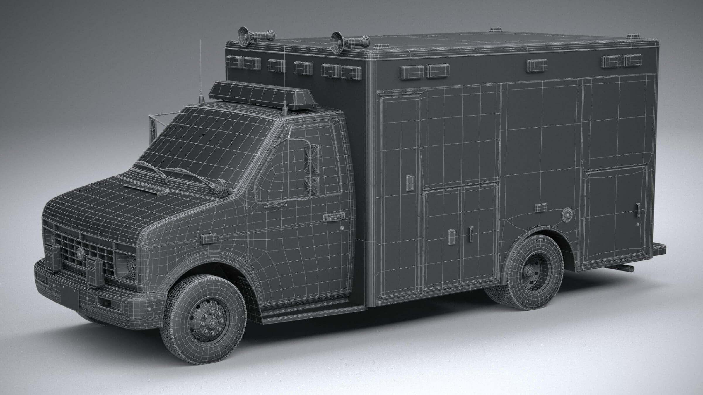 Generic Ambulance Classic - 3D Model by SQUIR