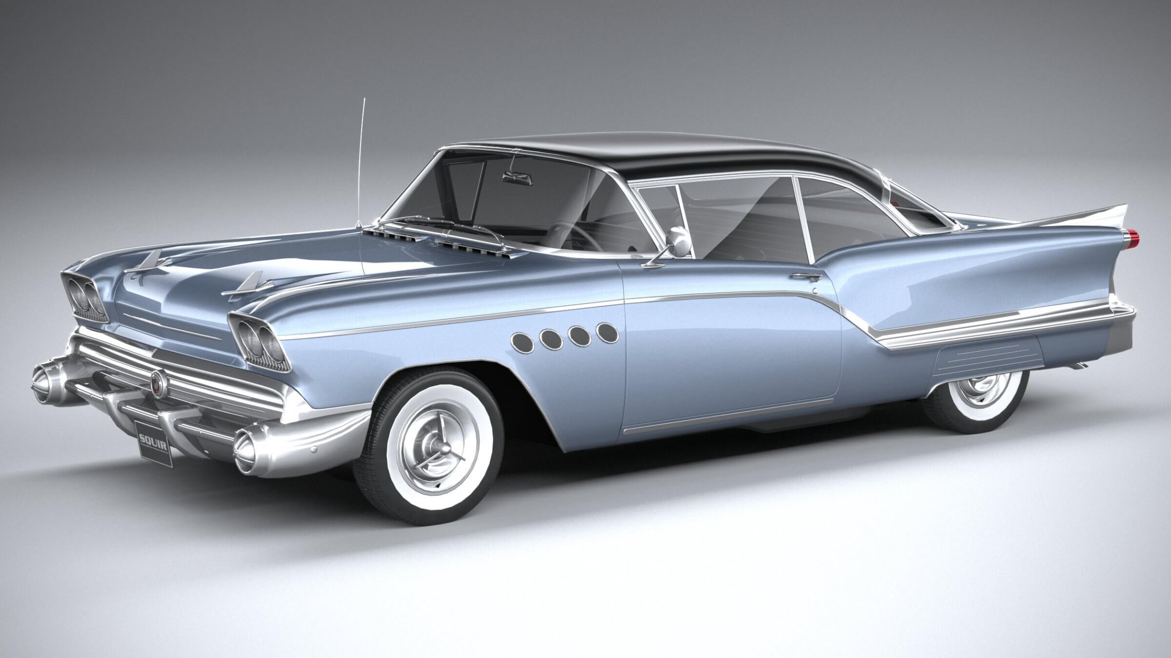 Generic American Car 1958 - 3D Model by SQUIR
