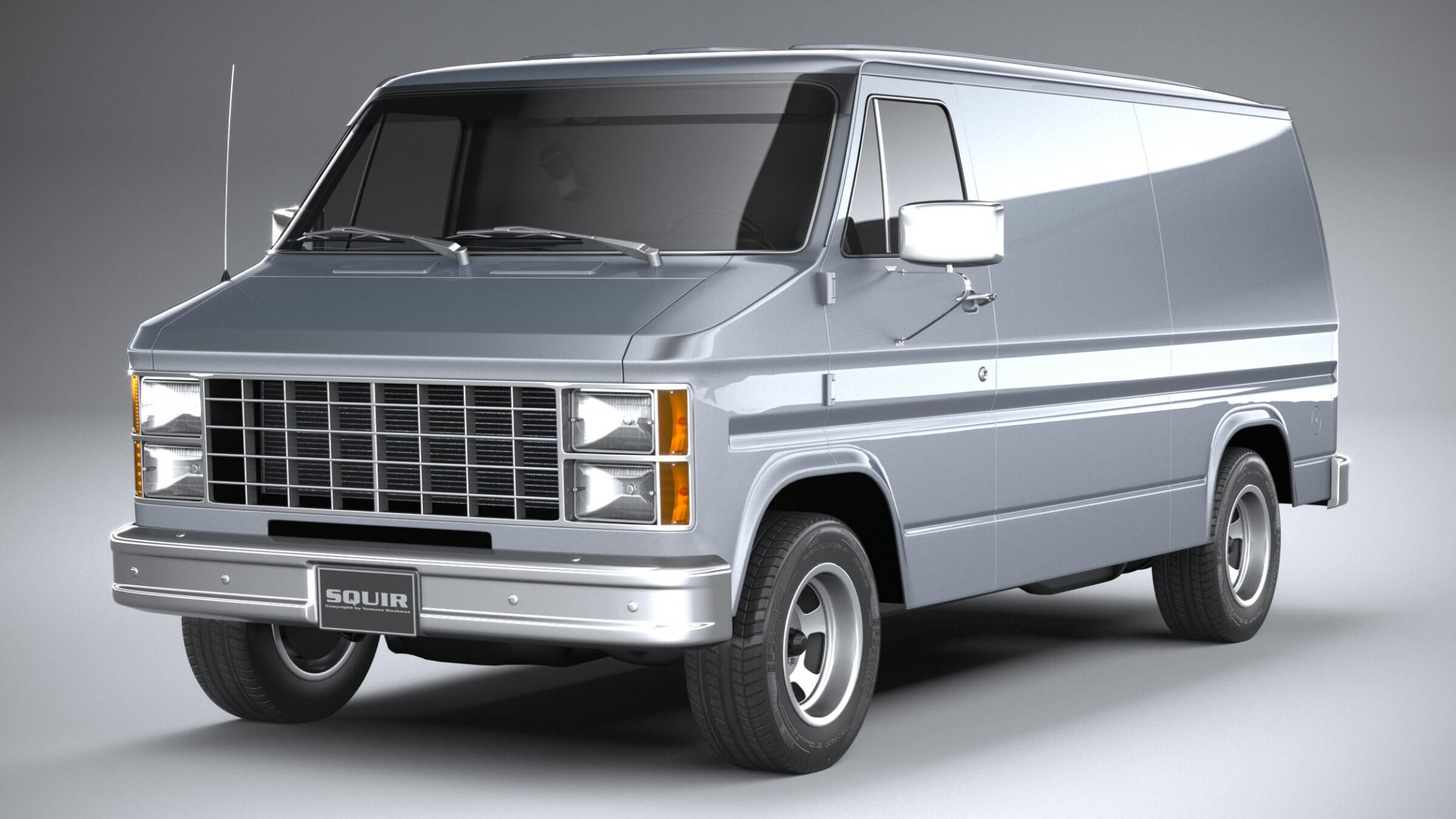 Generic American Van 1970 - 3D Model by SQUIR