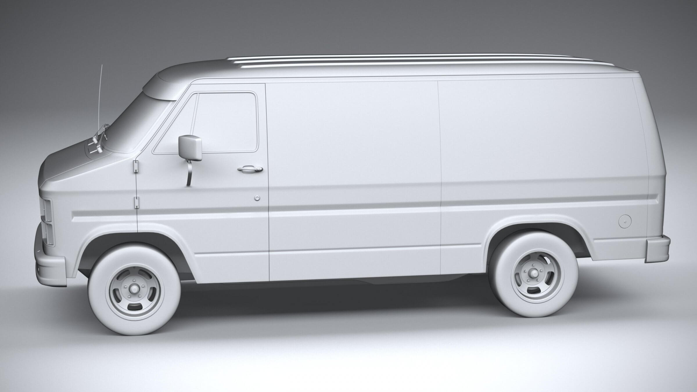Generic American Van 1970 - 3D Model by SQUIR