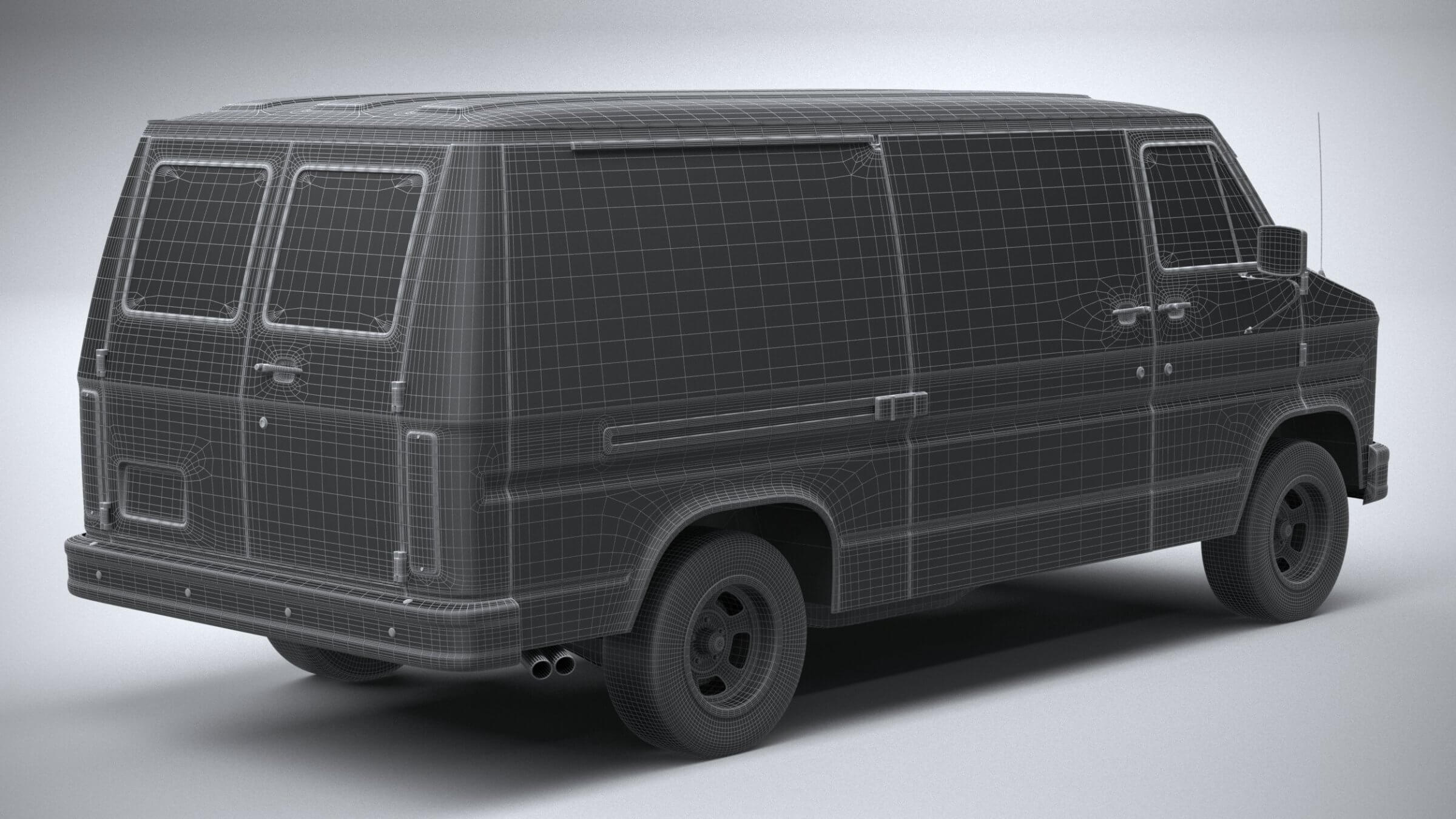 Generic American Van 1970 - 3D Model by SQUIR