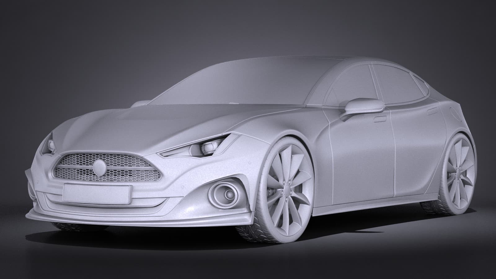 Generic Car Sport Sedan 2016 - 3D Model by SQUIR