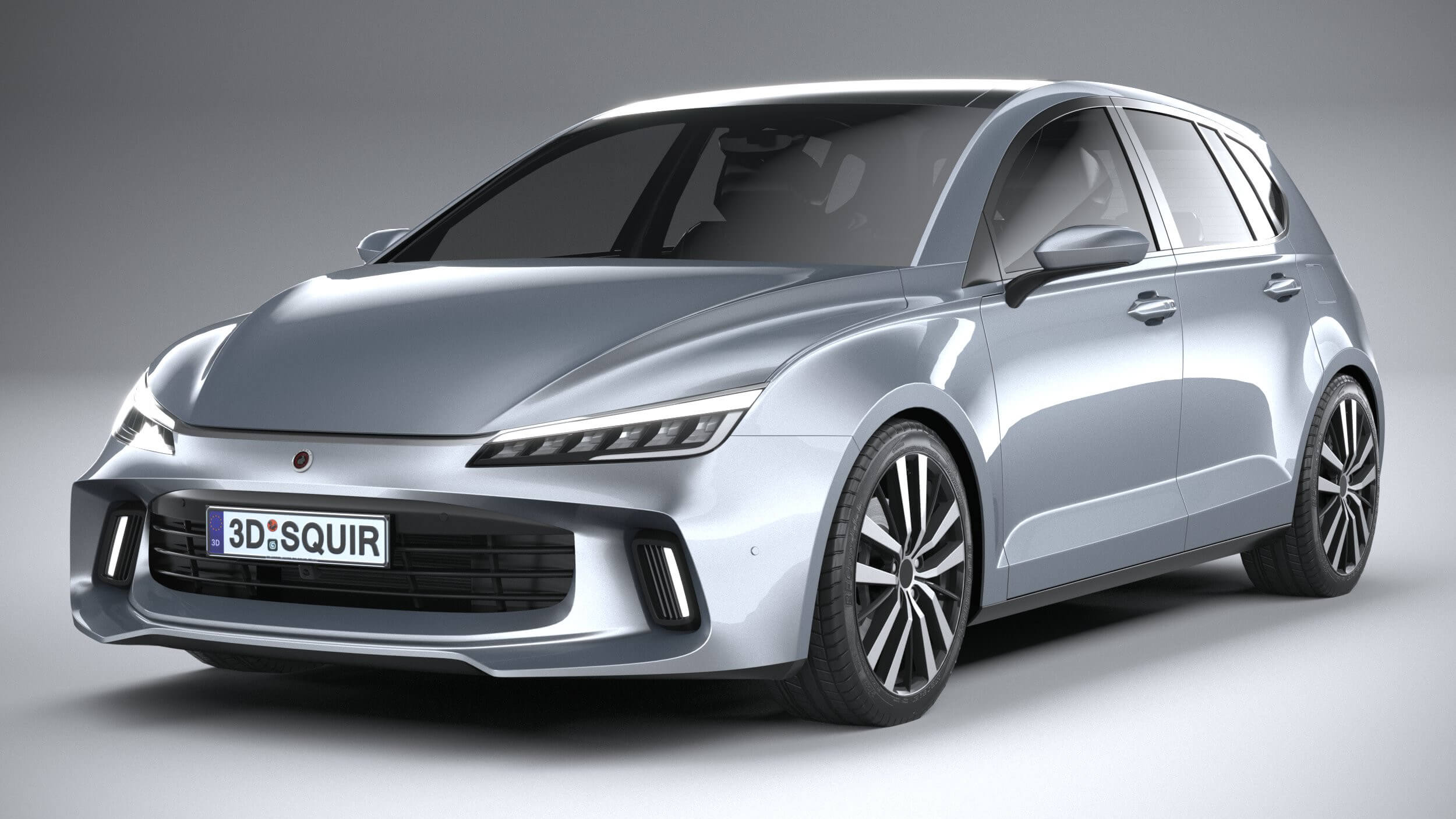 Generic Hatchback V1 2022 Low Poly - 3D Model by SQUIR