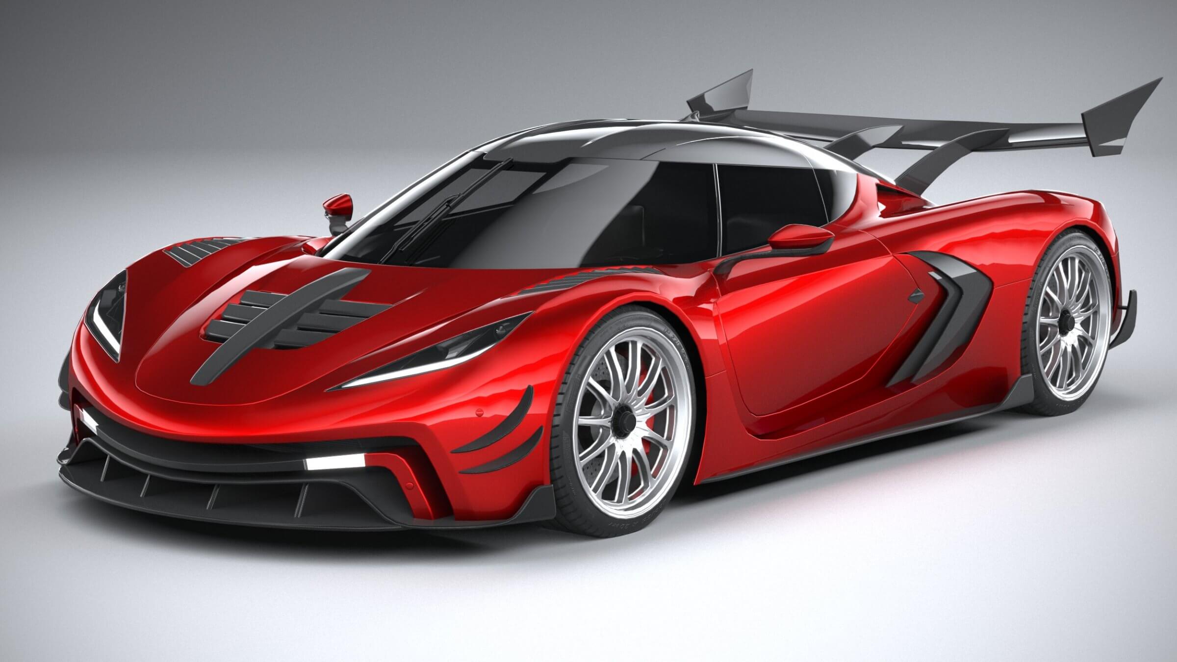 Generic Hypercar 2022 Low Poly - 3D Model by SQUIR