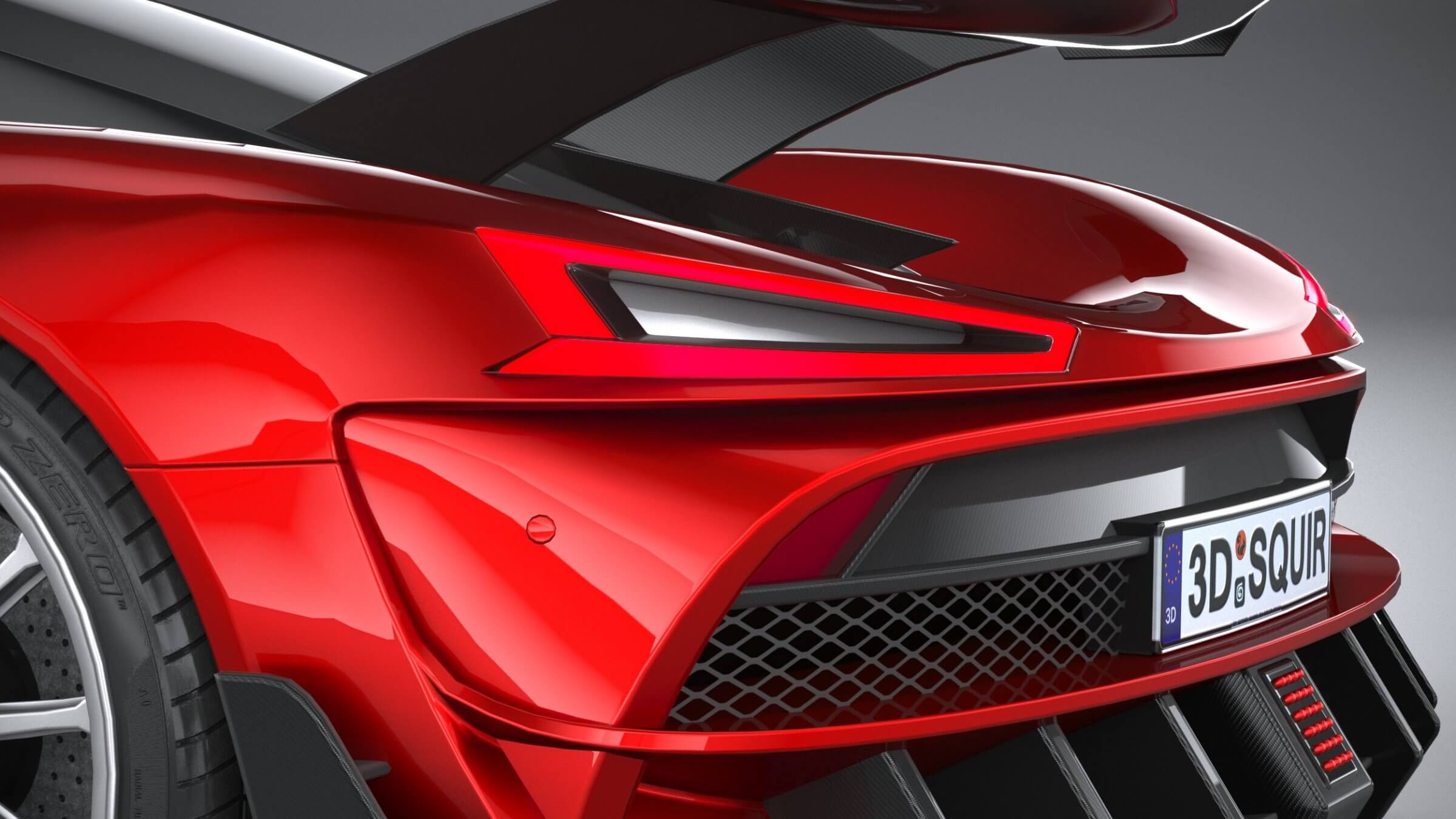 Generic Hypercar 2022 Low Poly - 3D Model by SQUIR