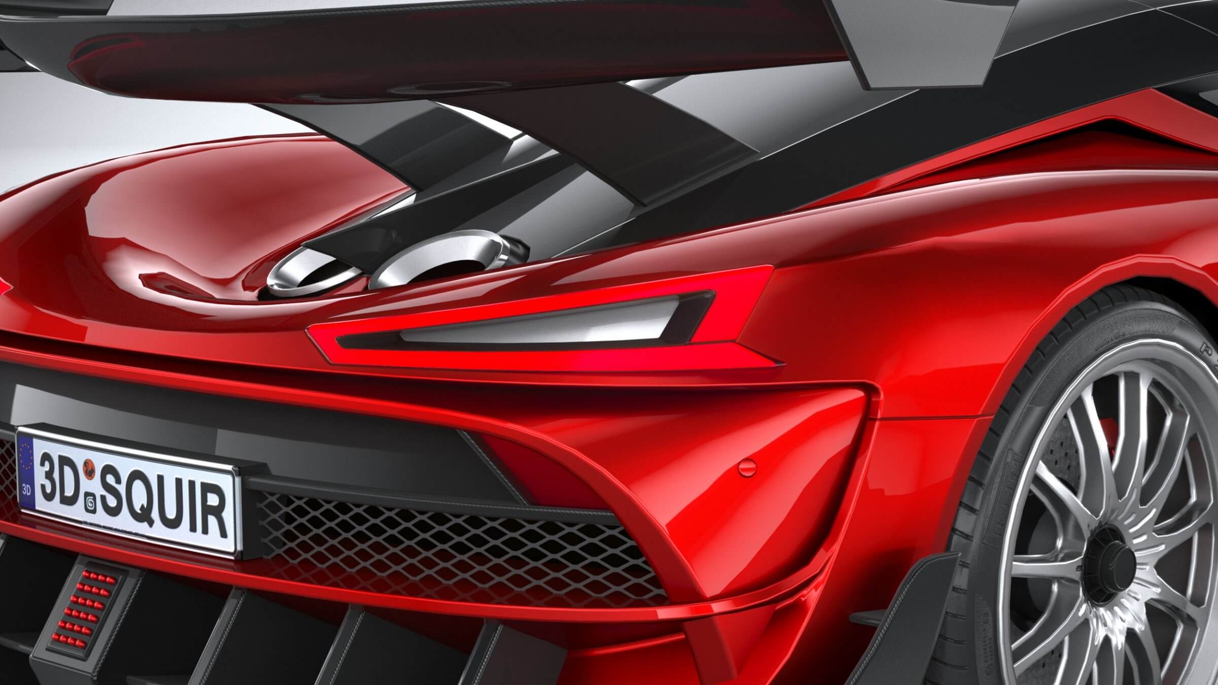 Generic Hypercar 2022 Low Poly - 3D Model by SQUIR