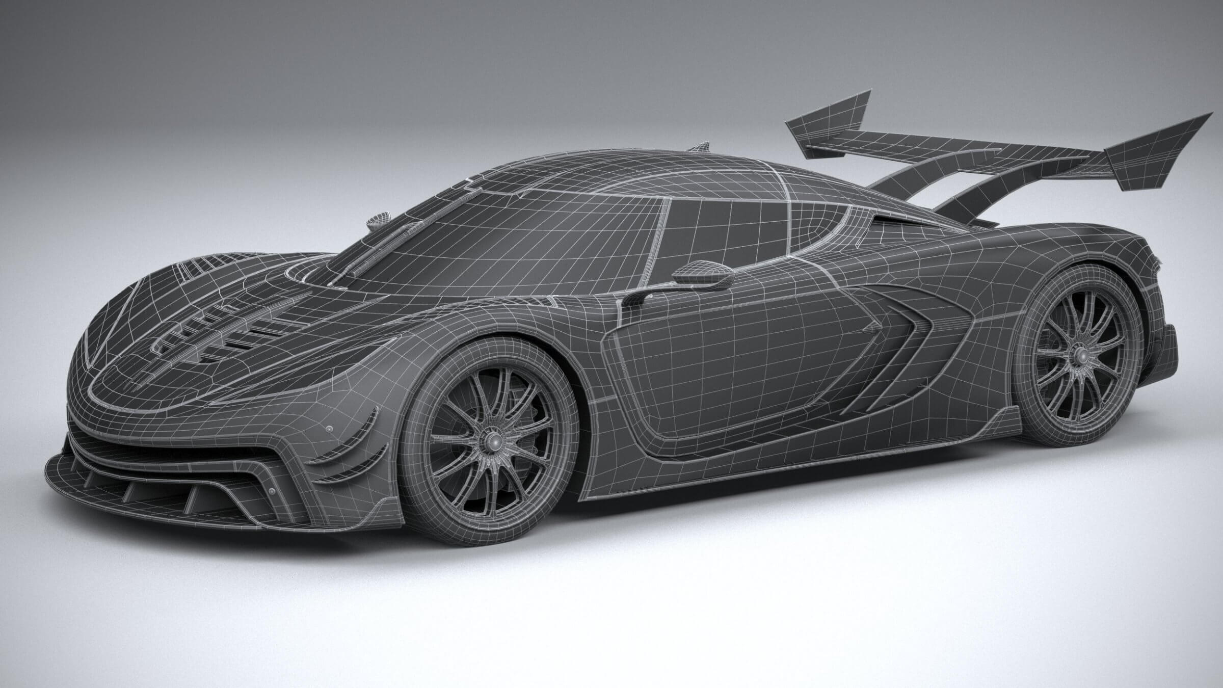 Generic Hypercar 2022 Low Poly - 3D Model by SQUIR