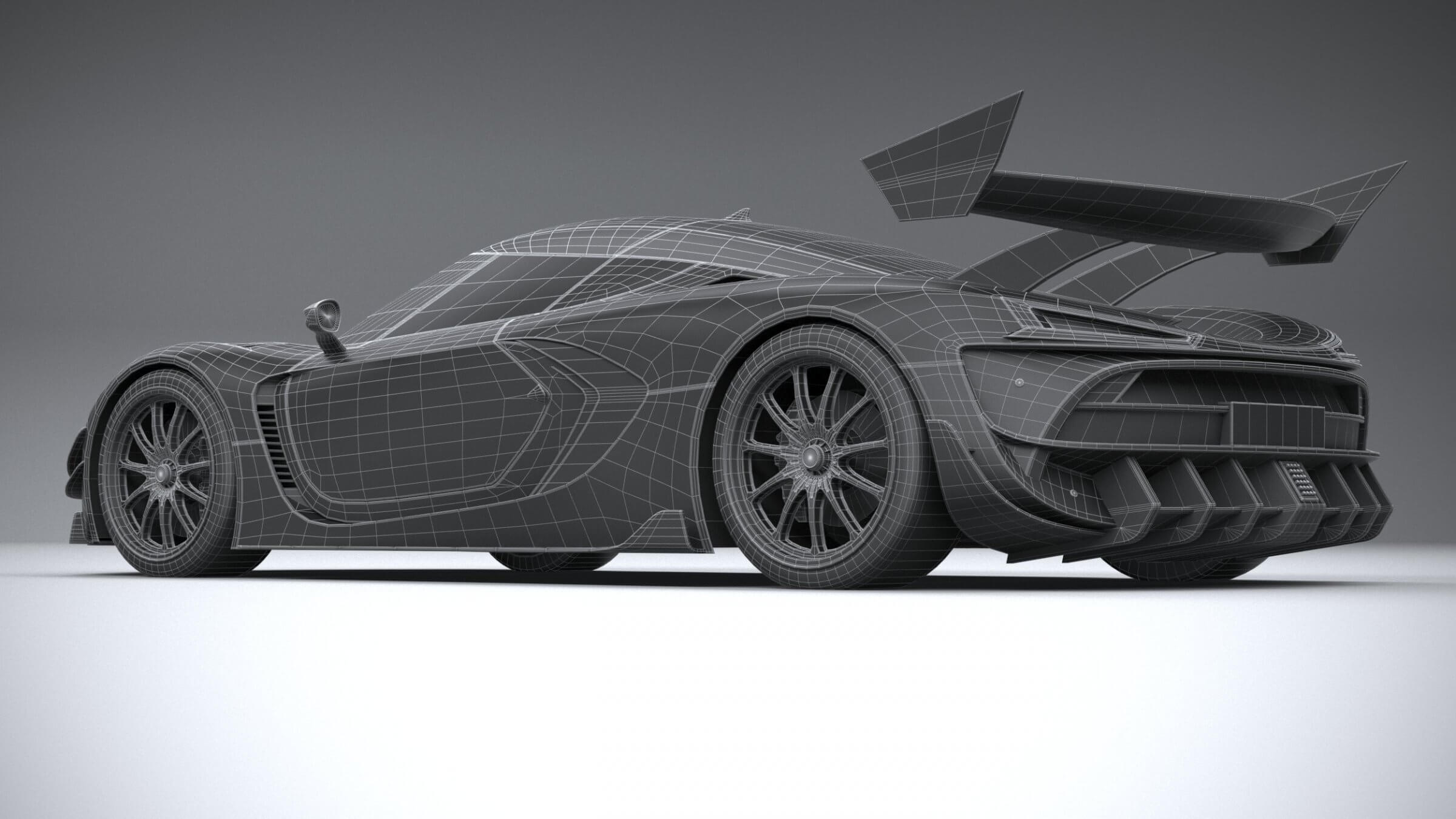 Generic Hypercar 2022 Low Poly - 3D Model by SQUIR