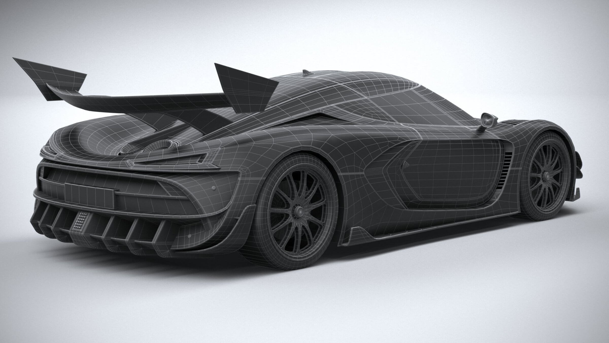 Generic Hypercar 2022 Low Poly - 3D Model by SQUIR